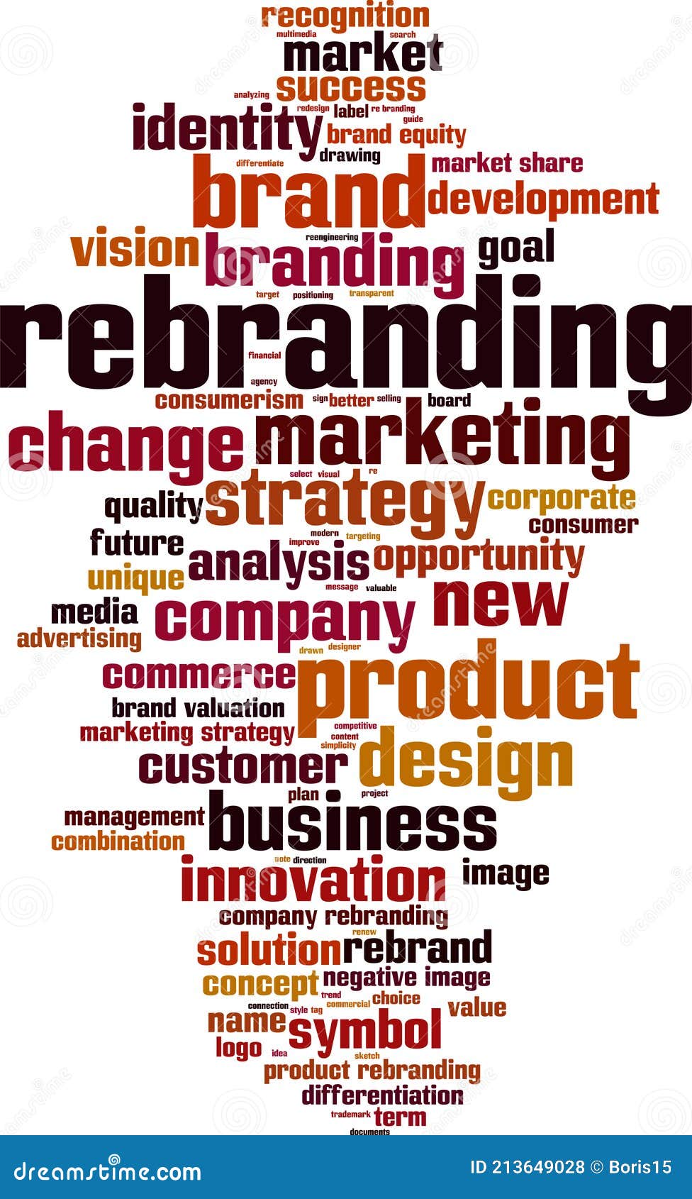 Rebranding word cloud stock vector. Illustration of change - 213649028