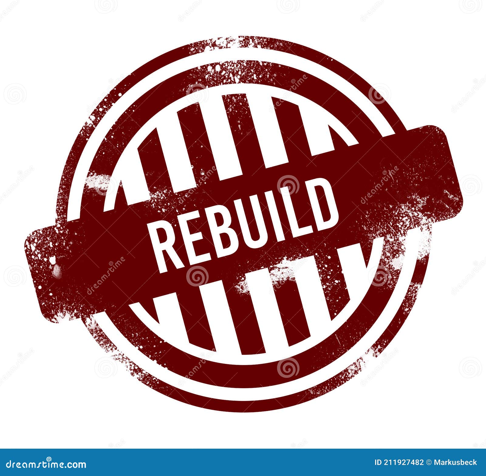 Grunge REBUILD Scratched Stamps Cartoon Vector | CartoonDealer.com ...