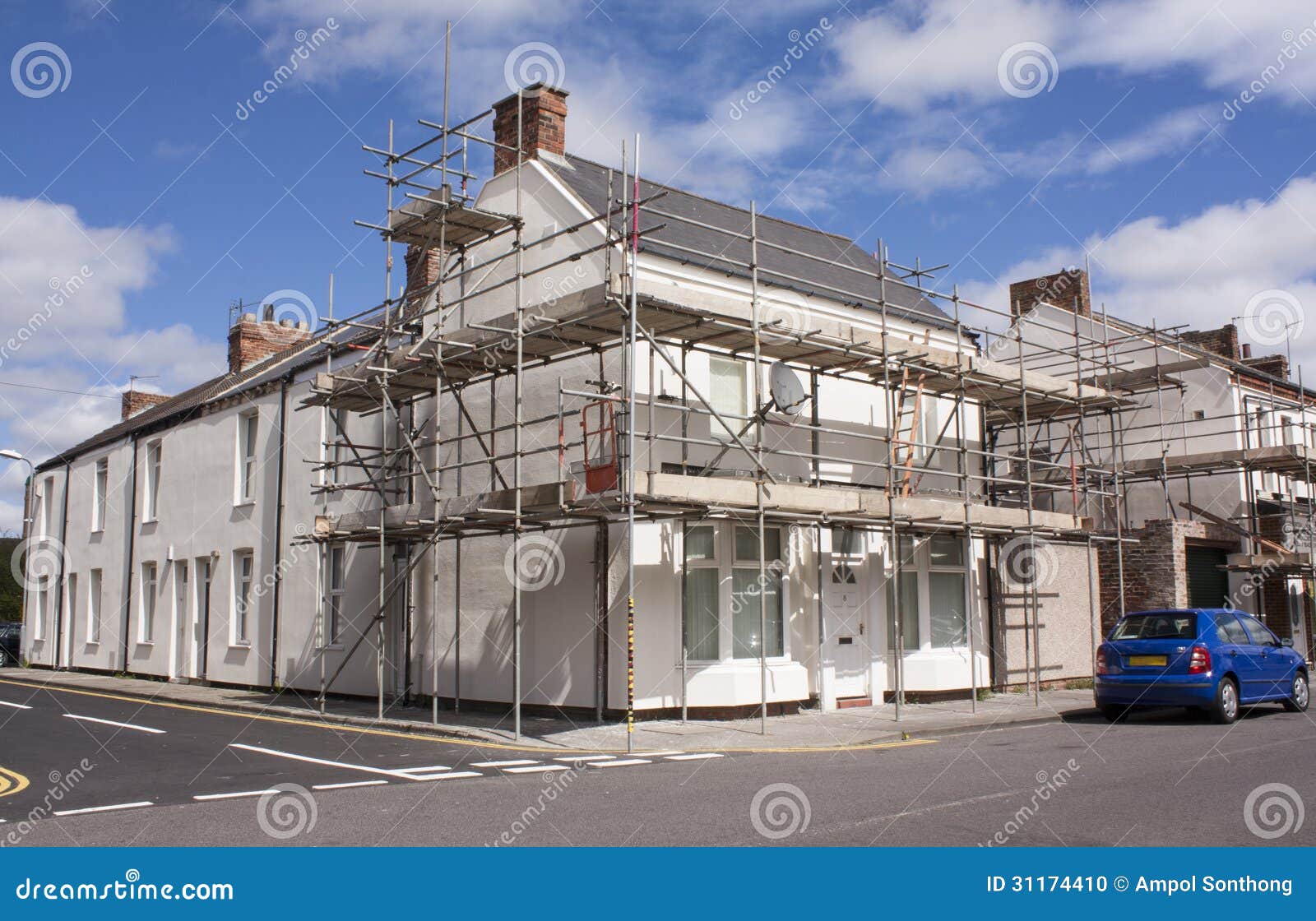 Rebuild work for house stock photo. Image of home, white - 31174410