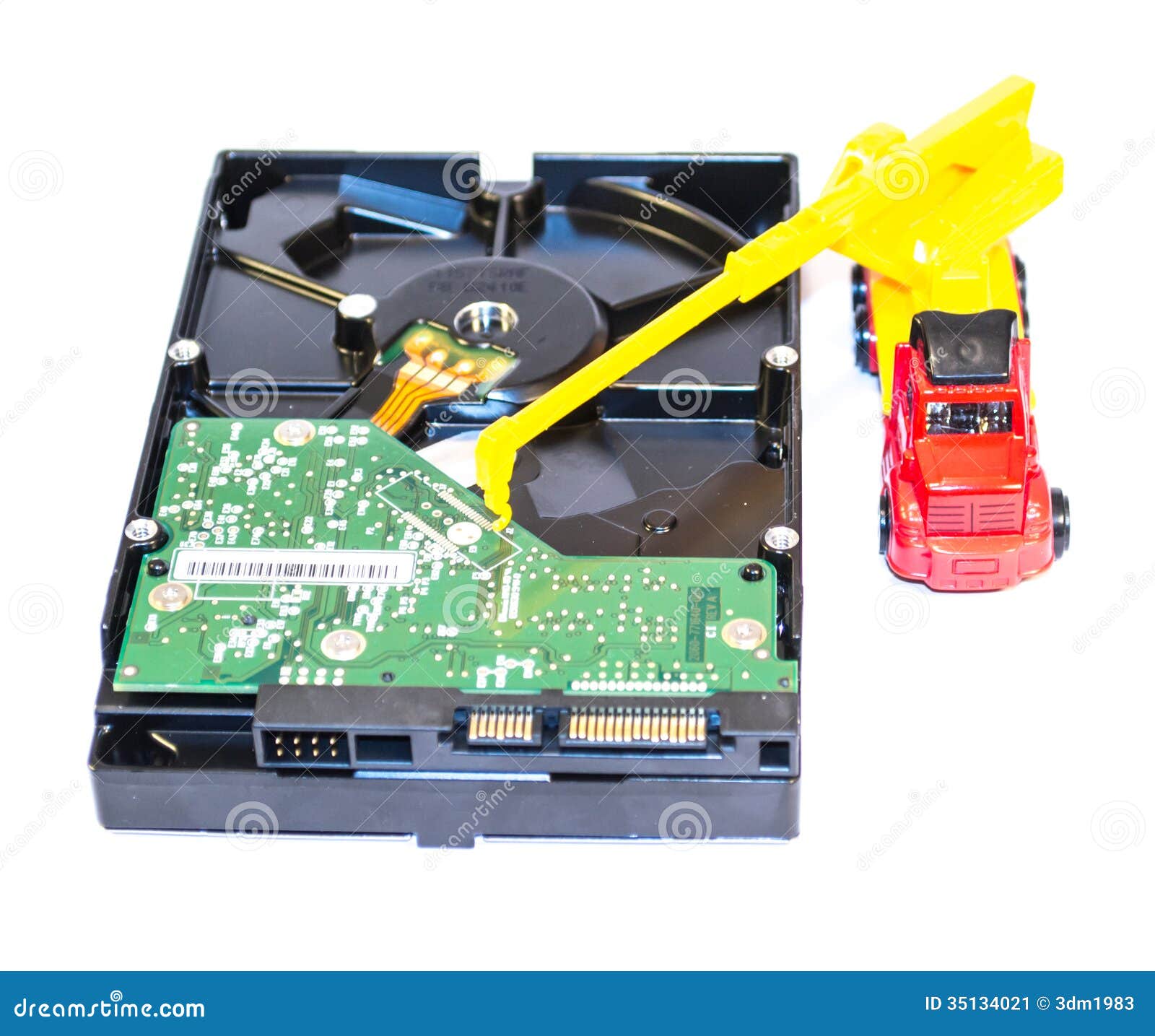 Rebuild your data stock image. Image of builder, disc - 35134021