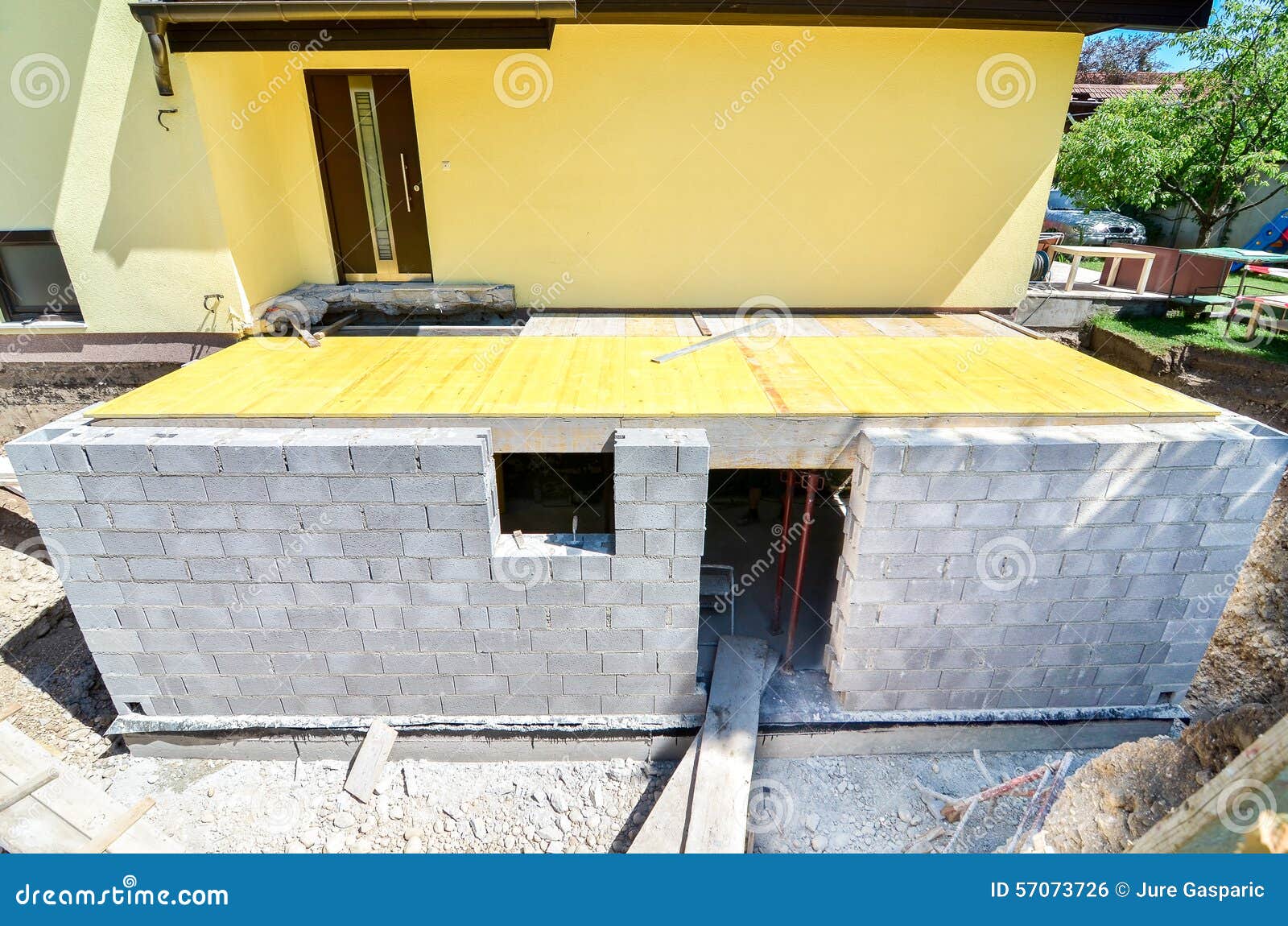 Rebuilding a family house stock photo. Image of builder - 57073726