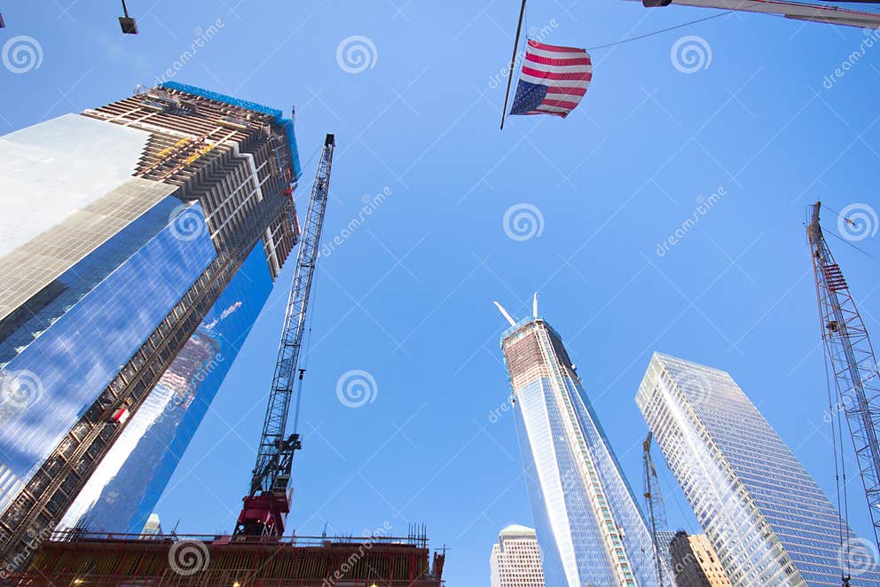 Rebuilding Ground Zero NYC editorial stock image. Image of rebuild ...