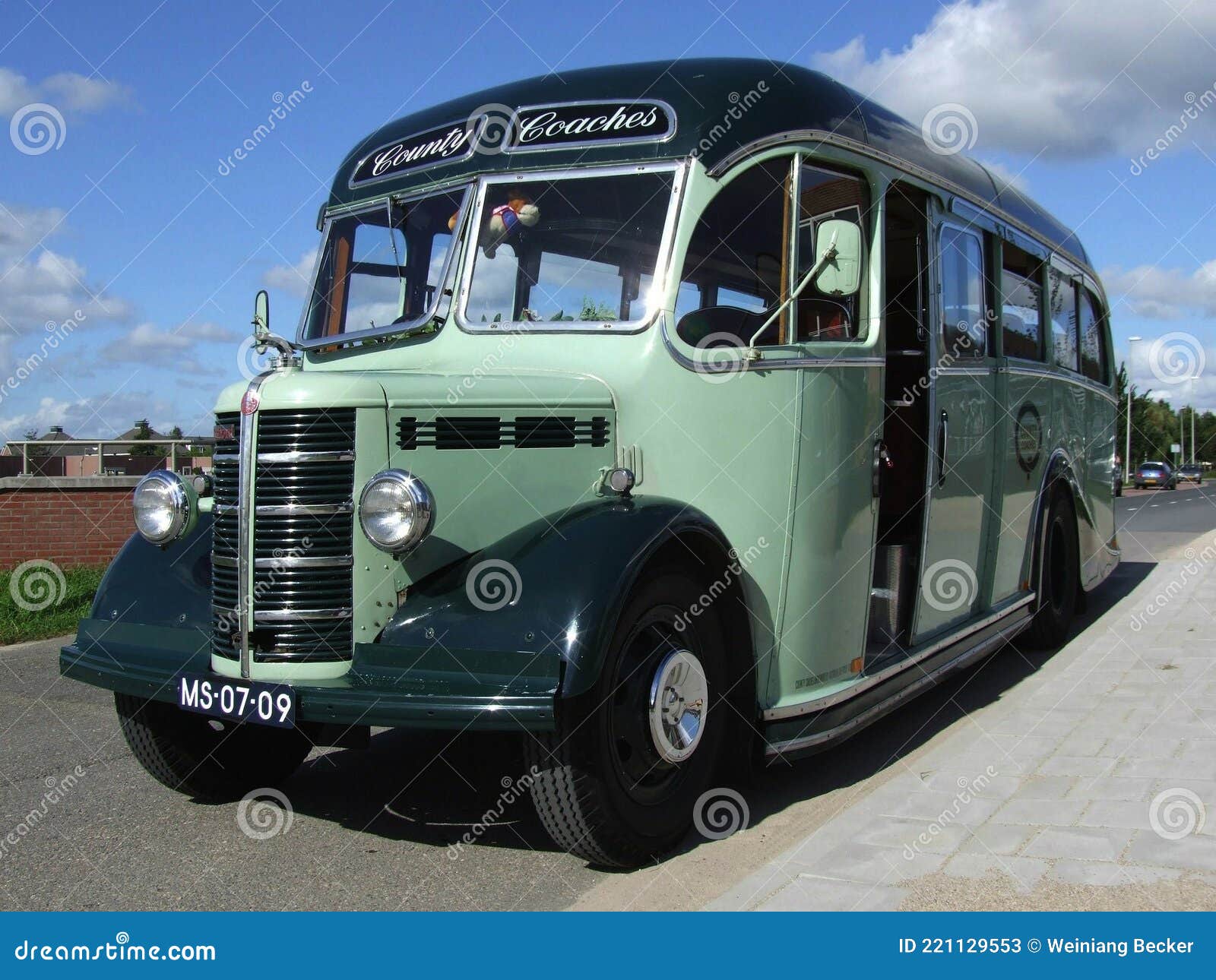 Rebuilt antique school bus editorial stock photo. Image of transport ...