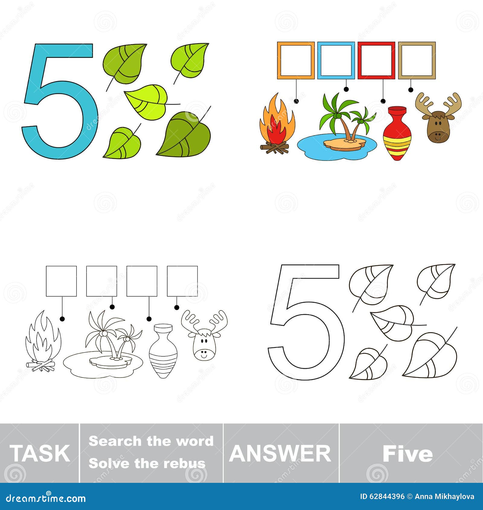 Rebus For Letter 2 Vector Illustration | CartoonDealer.com #62843772