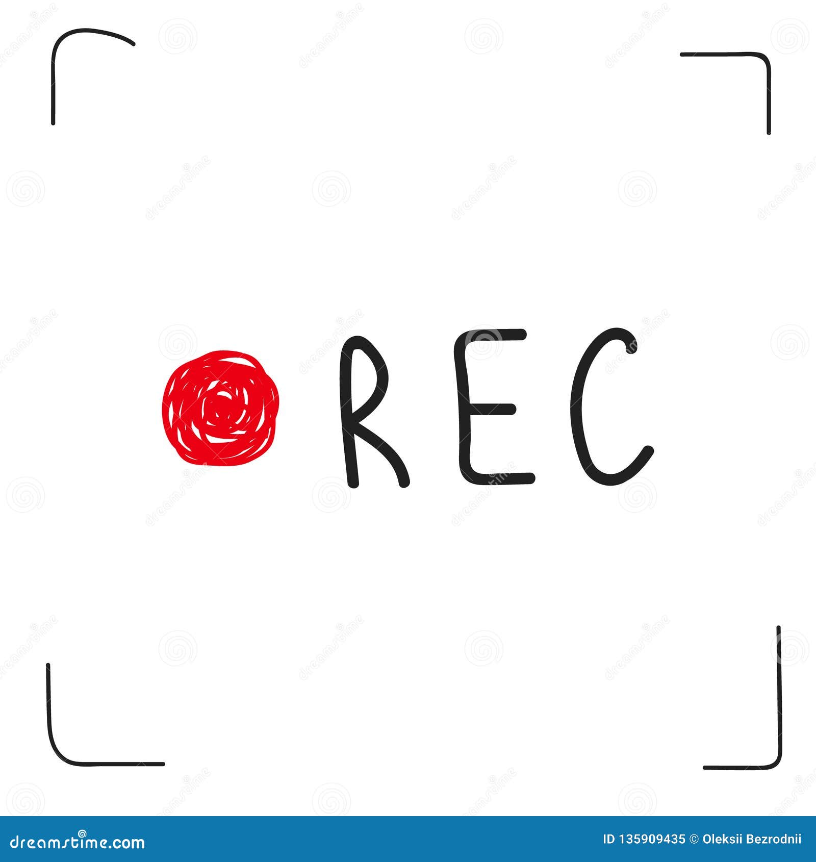 Rec Camera Circle Cartoon Vector | CartoonDealer.com #135909435