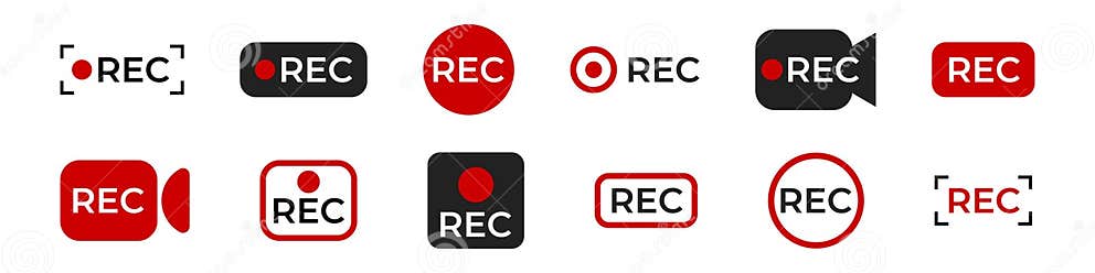 Rec Indicator for Live Video . Video Record Icon. Stock Vector ...
