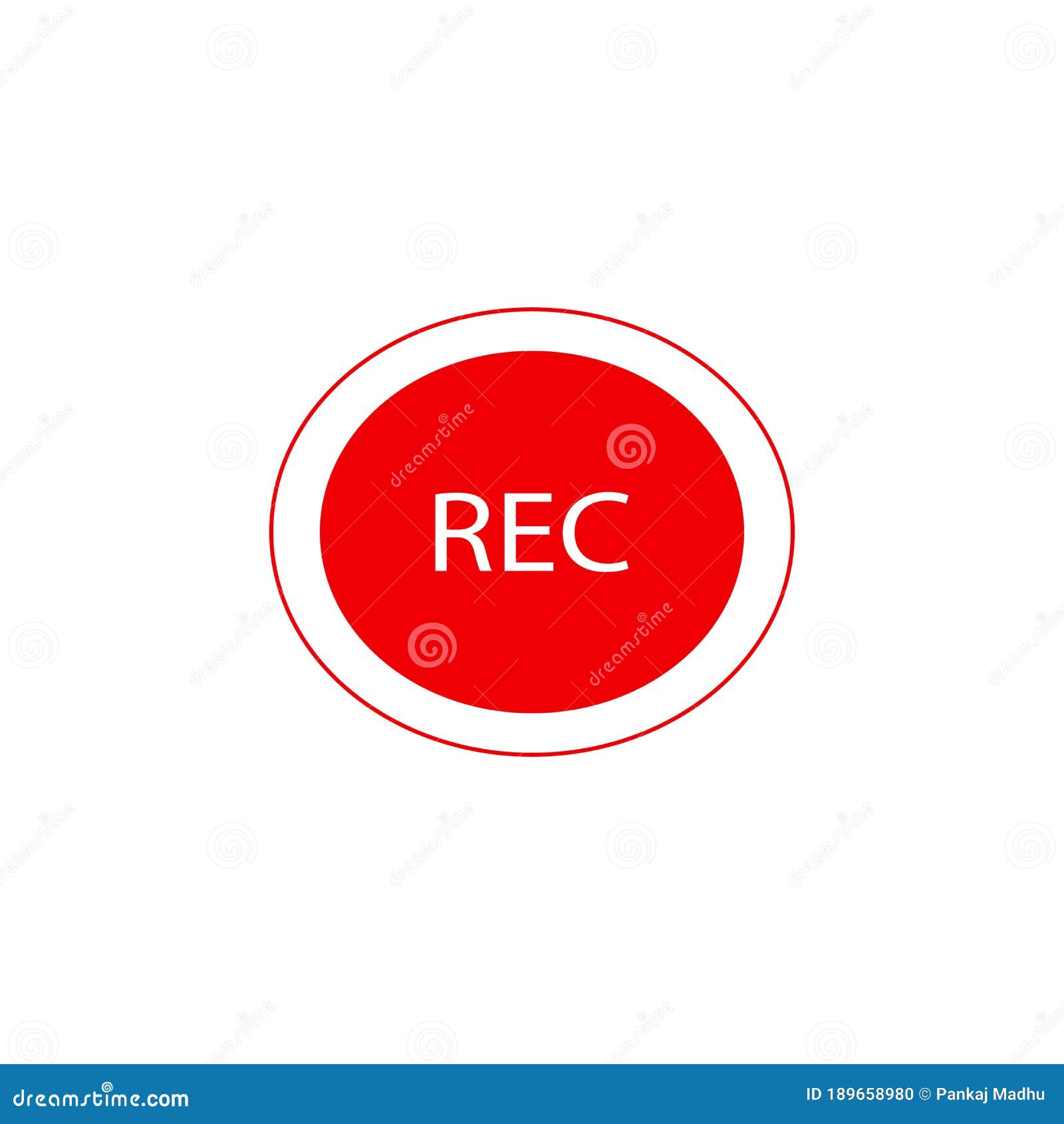 Rec / Record Button Trendy Flat Style Vector Icon. Symbol for Your Web ...