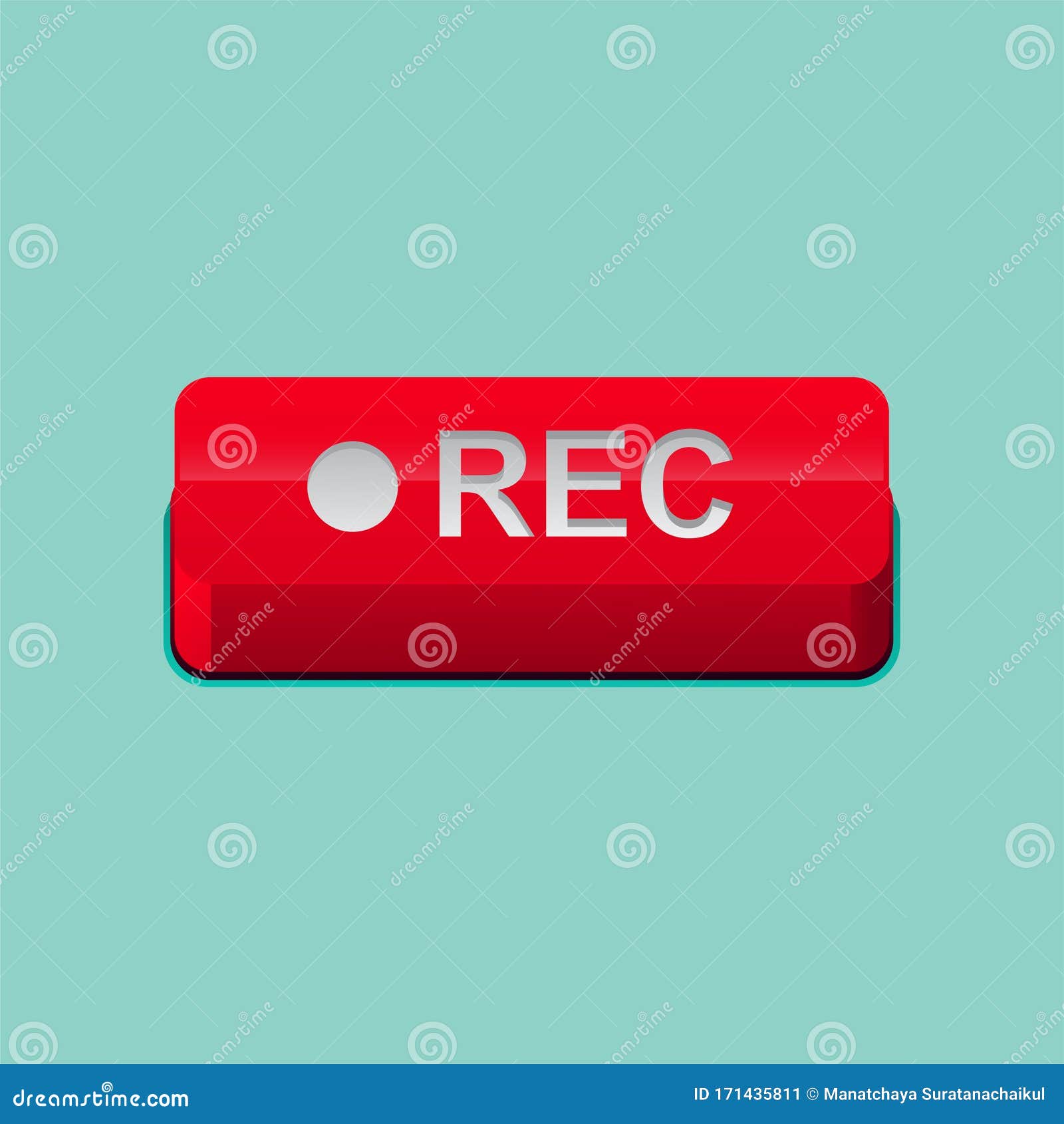 REC red button. stock vector. Illustration of circle - 171435811