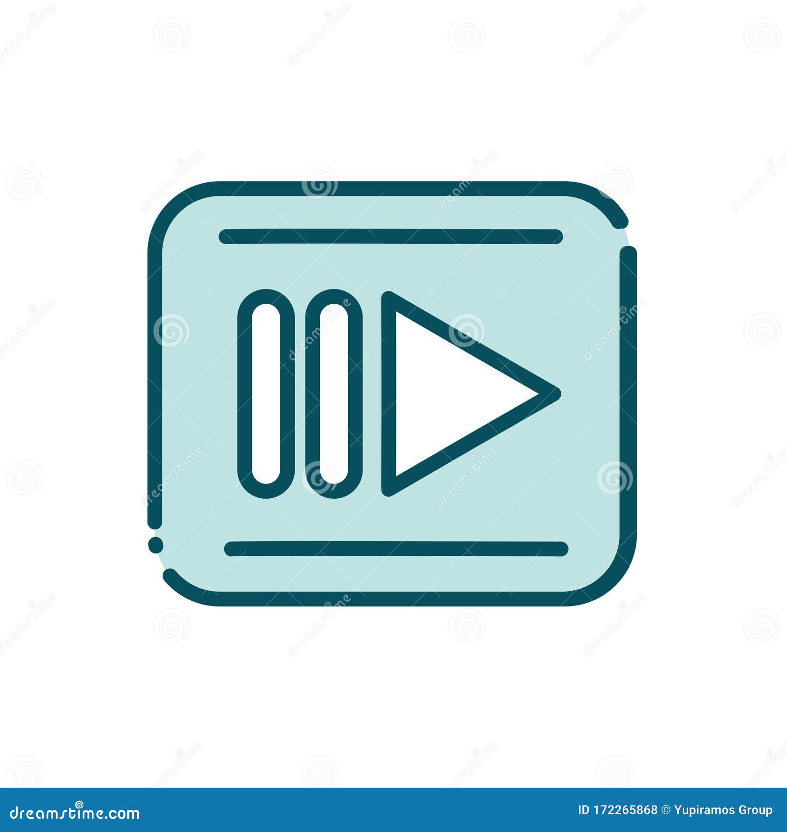 Rec Video Player Button Social Media Line and Fill Stock Vector ... Rec Video Player Button Social Media Line and Fill Stock Vector ...