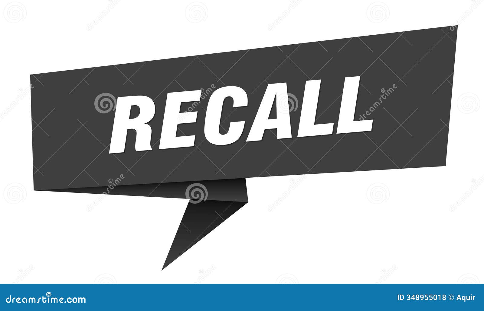 Recall Banner. Recall Speech Bubble, Label, Sticker, Sign Template ...