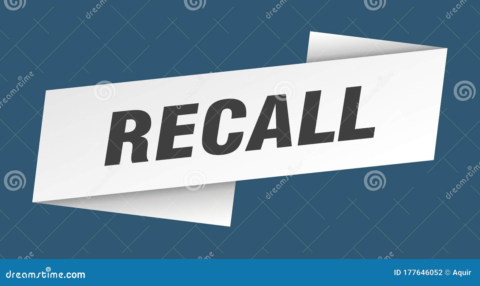 Recall Banner Template. Recall Ribbon Label Stock Vector - Illustration ...