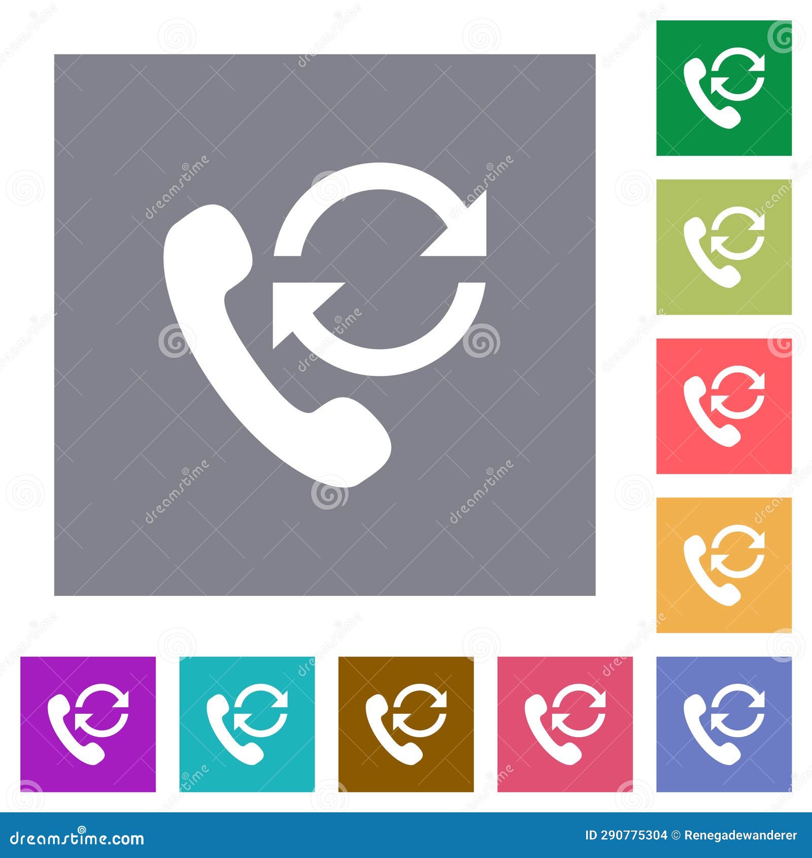 Recall square flat icons stock illustration. Illustration of icons ...