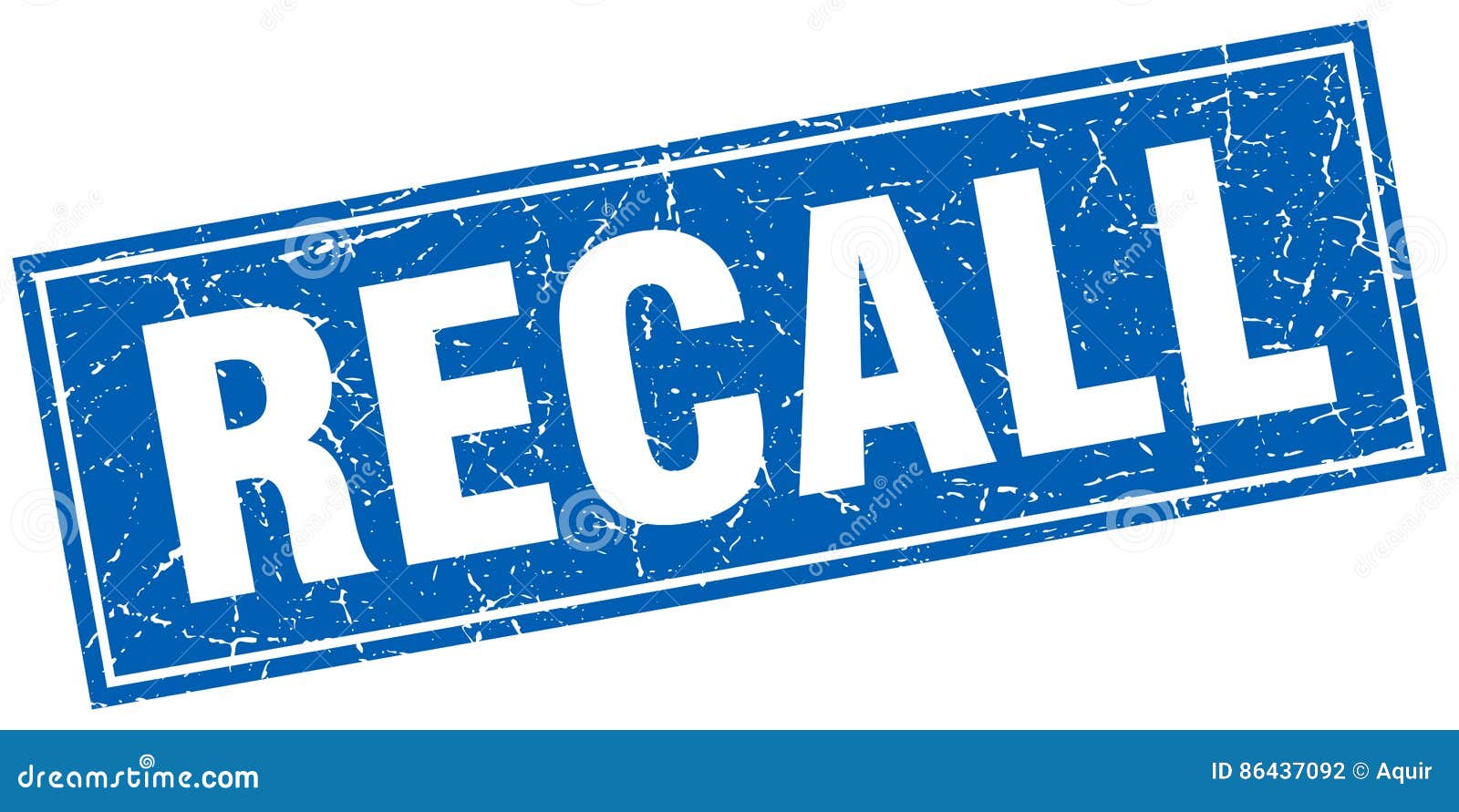Recall Square Stamp Vector Illustration | CartoonDealer.com #87604398