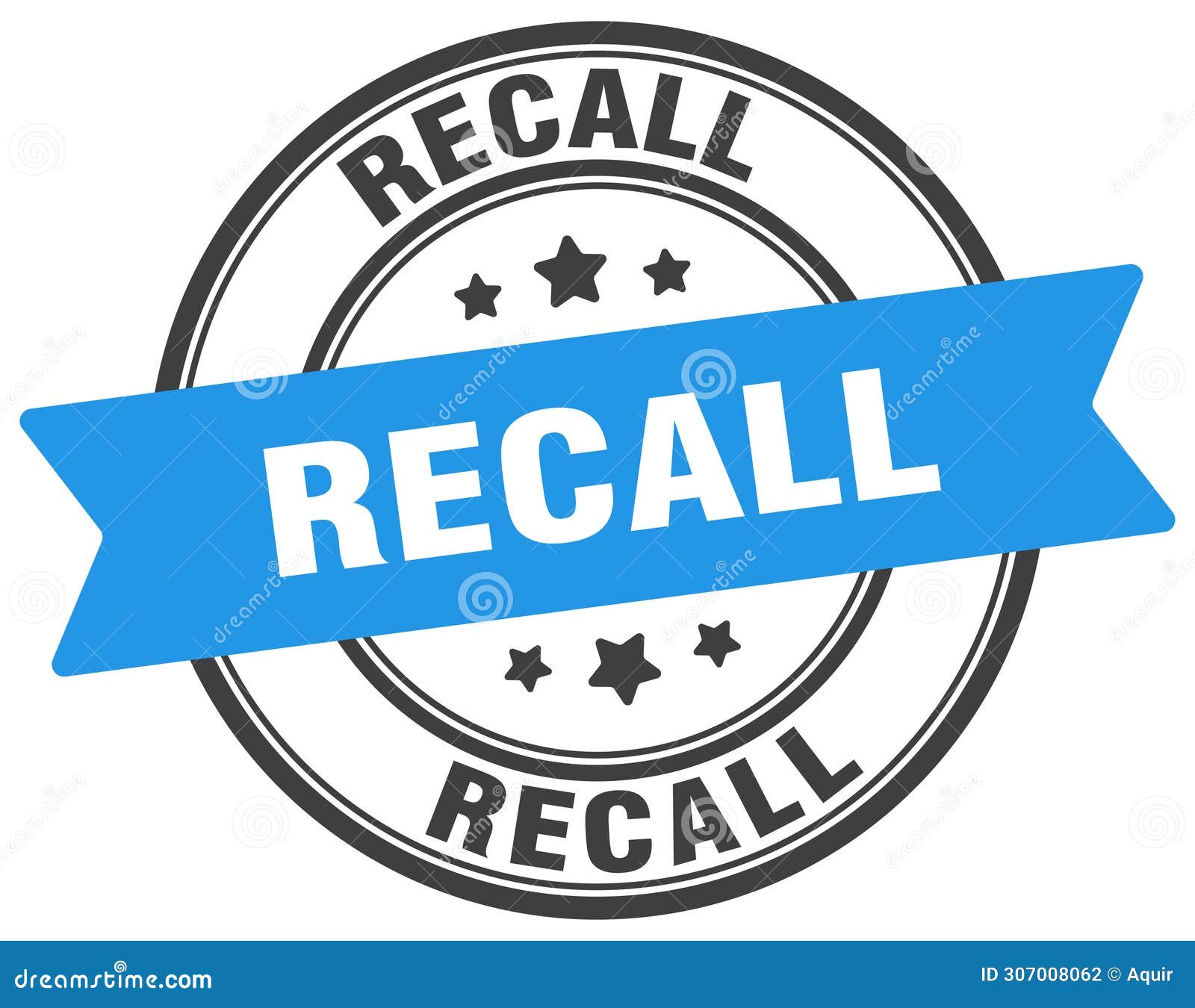 Recall Stamp. Recall Label on Transparent Background. Round Sign Stock ...