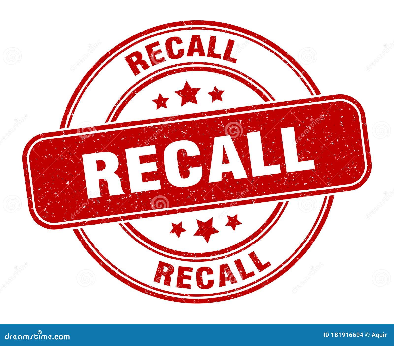 Recall Stamp. Recall Round Grunge Sign Stock Vector - Illustration of ...