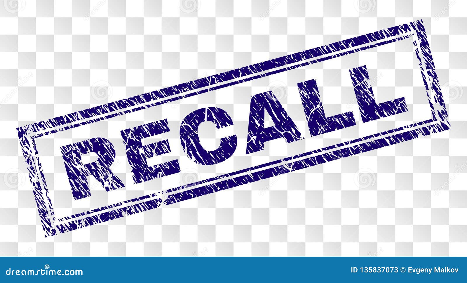 Scratched RECALL Rectangle Stamp Stock Vector - Illustration of blue ...