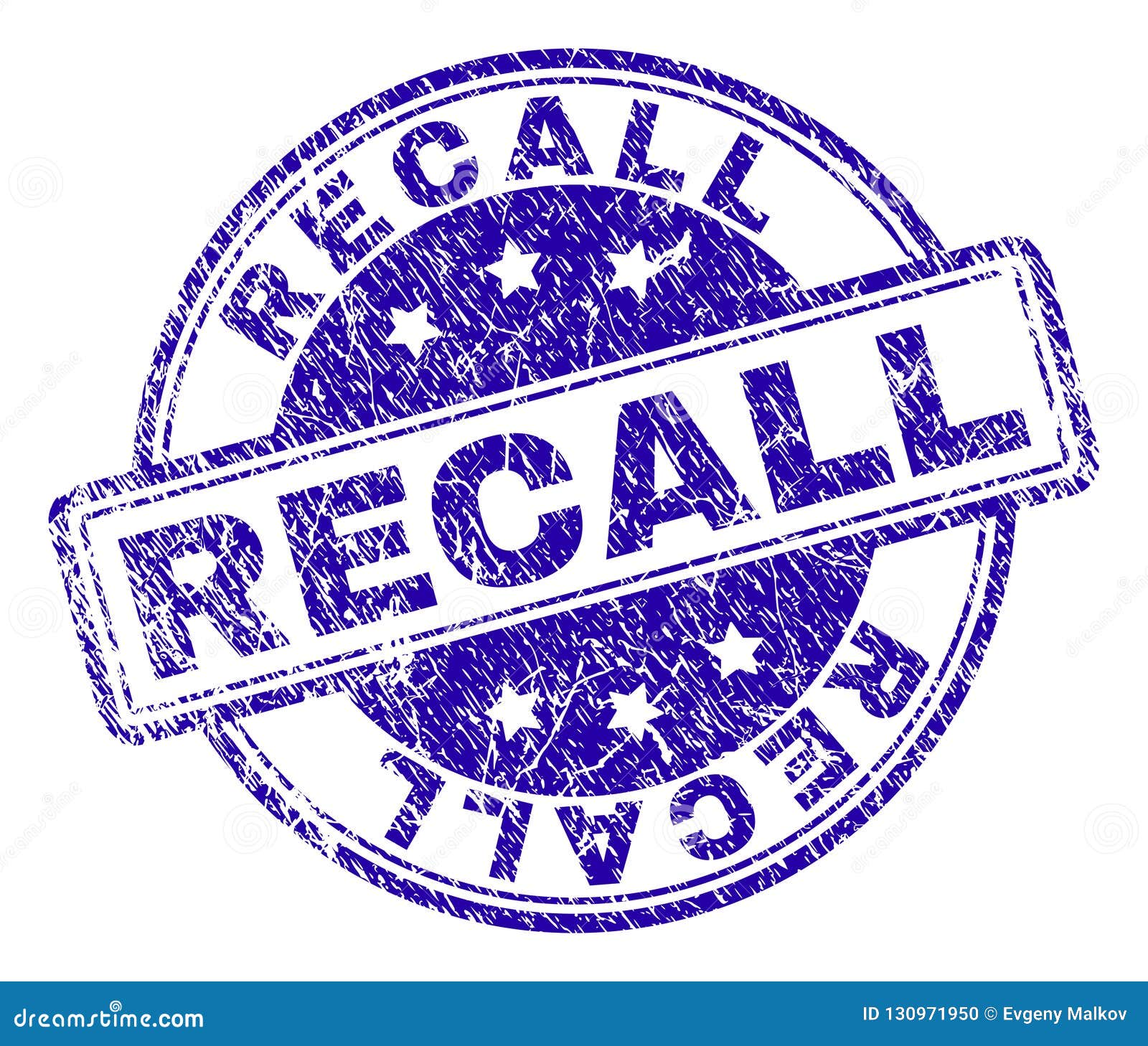 Grunge Textured RECALL Stamp Seal Stock Vector - Illustration of ...