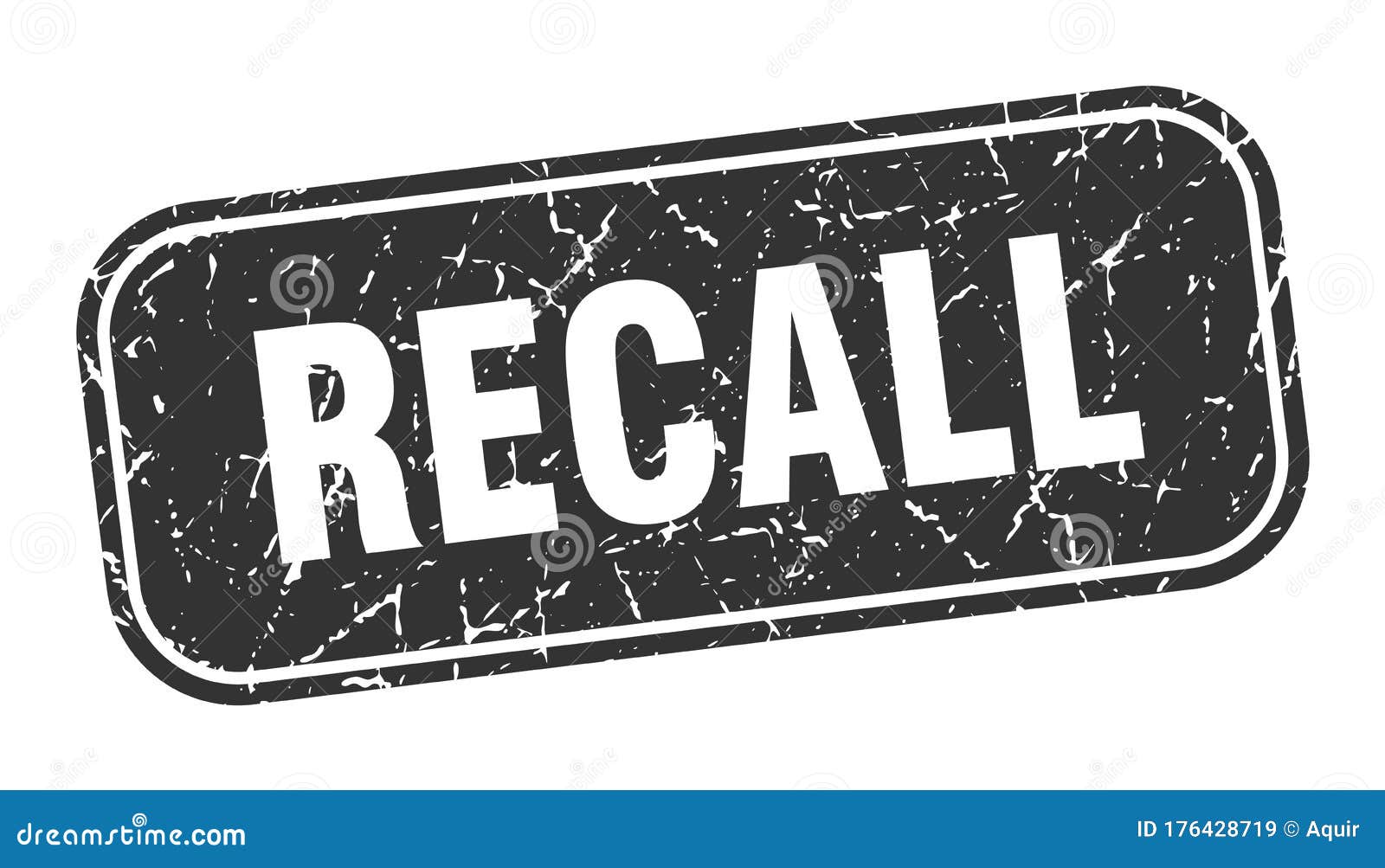 Recall Stamp. Recall Square Grungy Isolated Sign Stock Vector ...