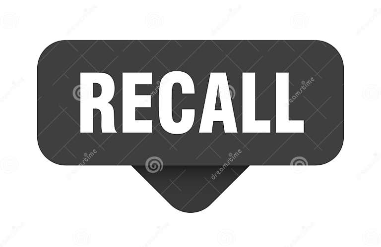 Recall Sticker. Recall Sign on Transparent Background Stock Vector ...