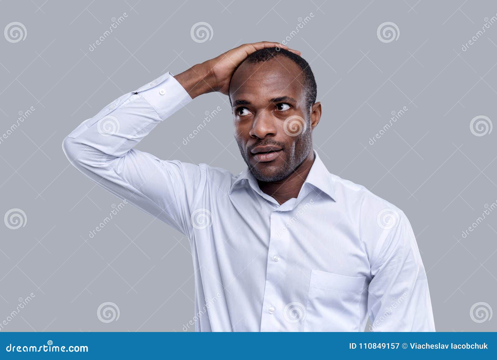 Thoughtful Afro-american Man Recalling Something Important Stock Image ... Thoughtful Afro-american Man Recalling Something Important Stock Image ...
