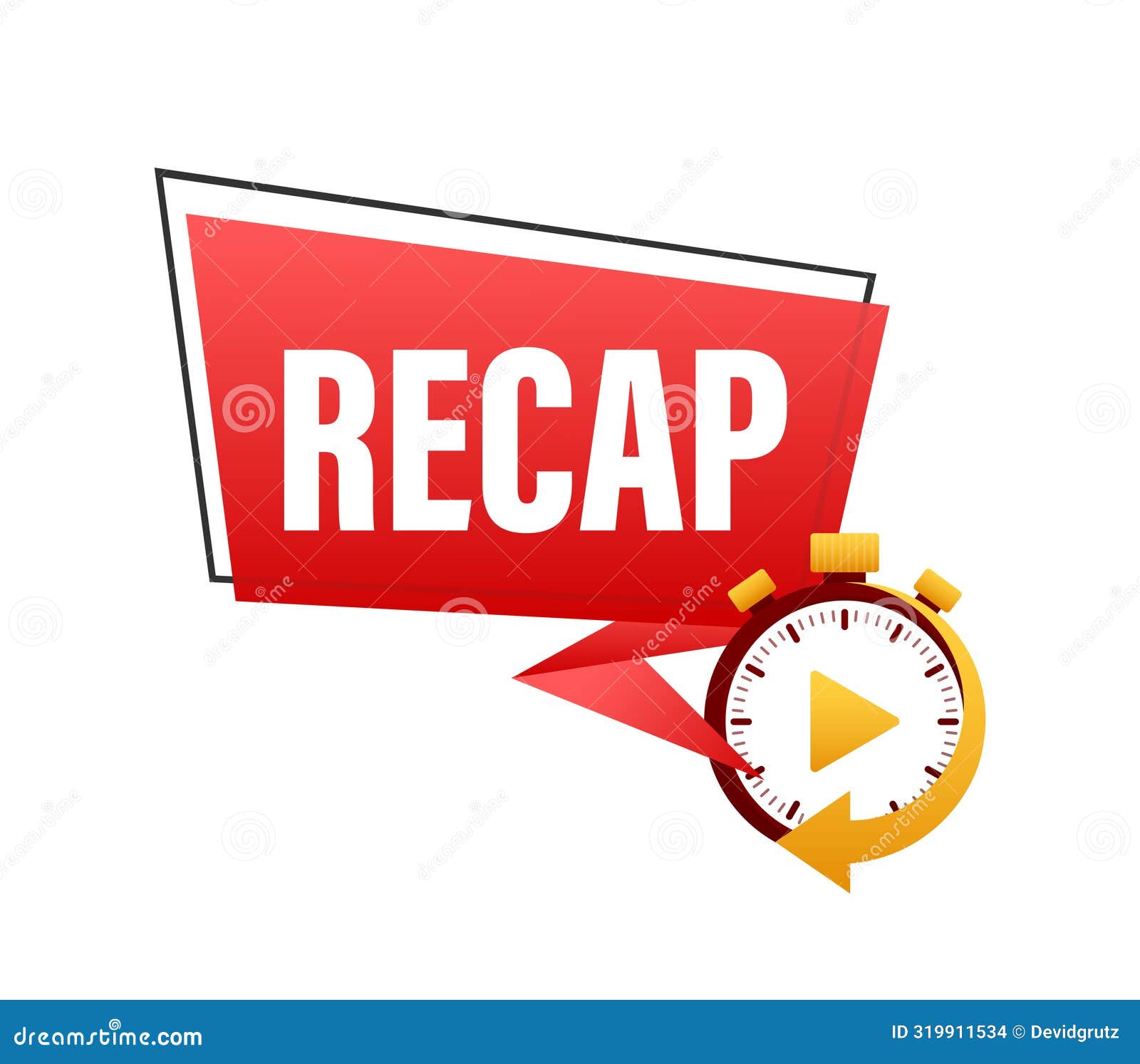 Time For Recap Is Shown Using The Text Stock Photography ...