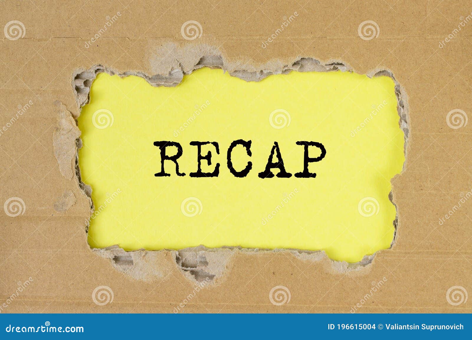 RECAP Word Inscription on Torn Craft Paper on Yellow Table Stock Photo ... RECAP Word Inscription on Torn Craft Paper on Yellow Table Stock Photo ...
