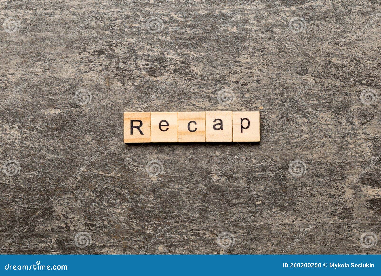 Recap Word Written on Wood Block. Recap Text on Table, Concept Stock ...