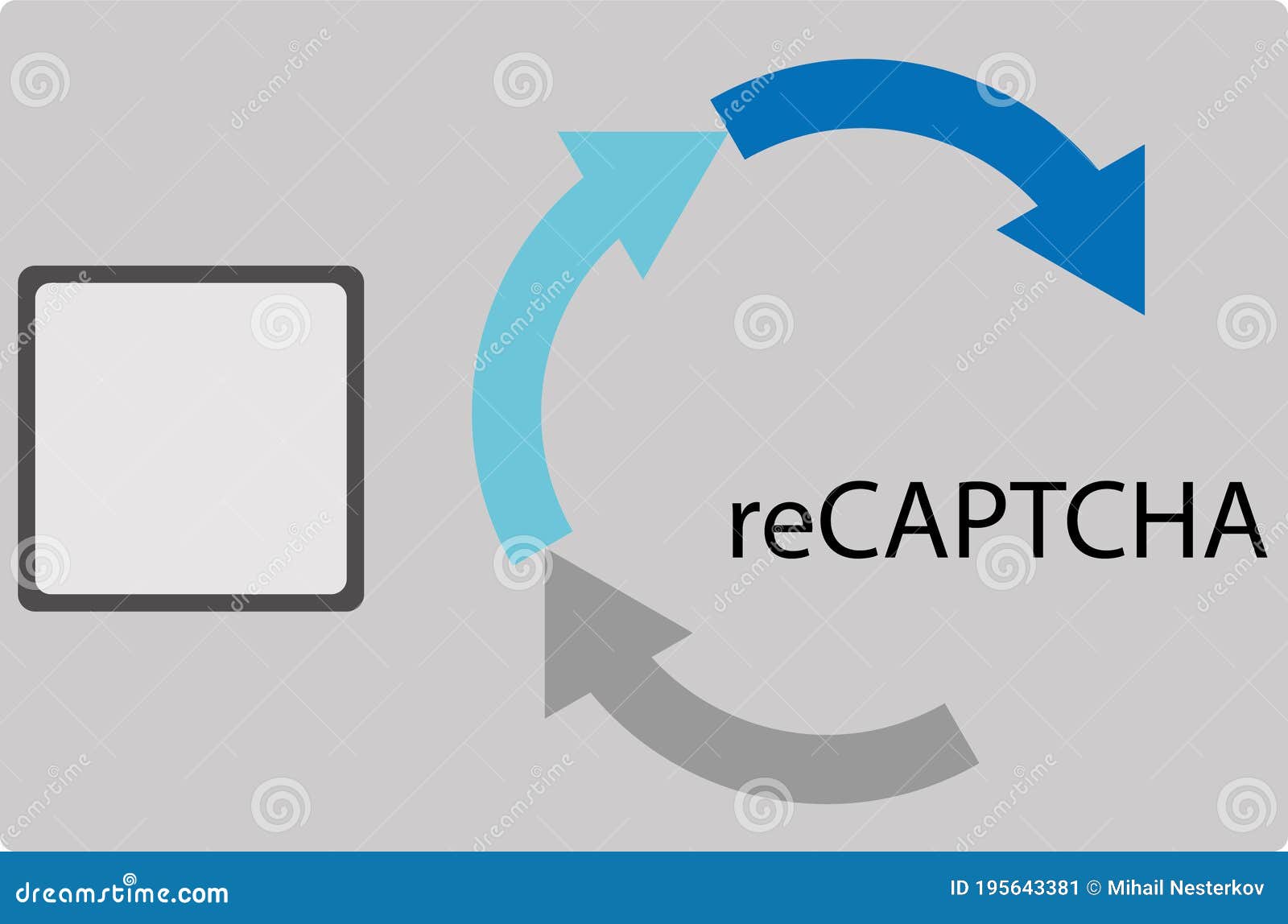 ReCaptcha stock vector. Illustration of recaptcha, prevention - 195643381