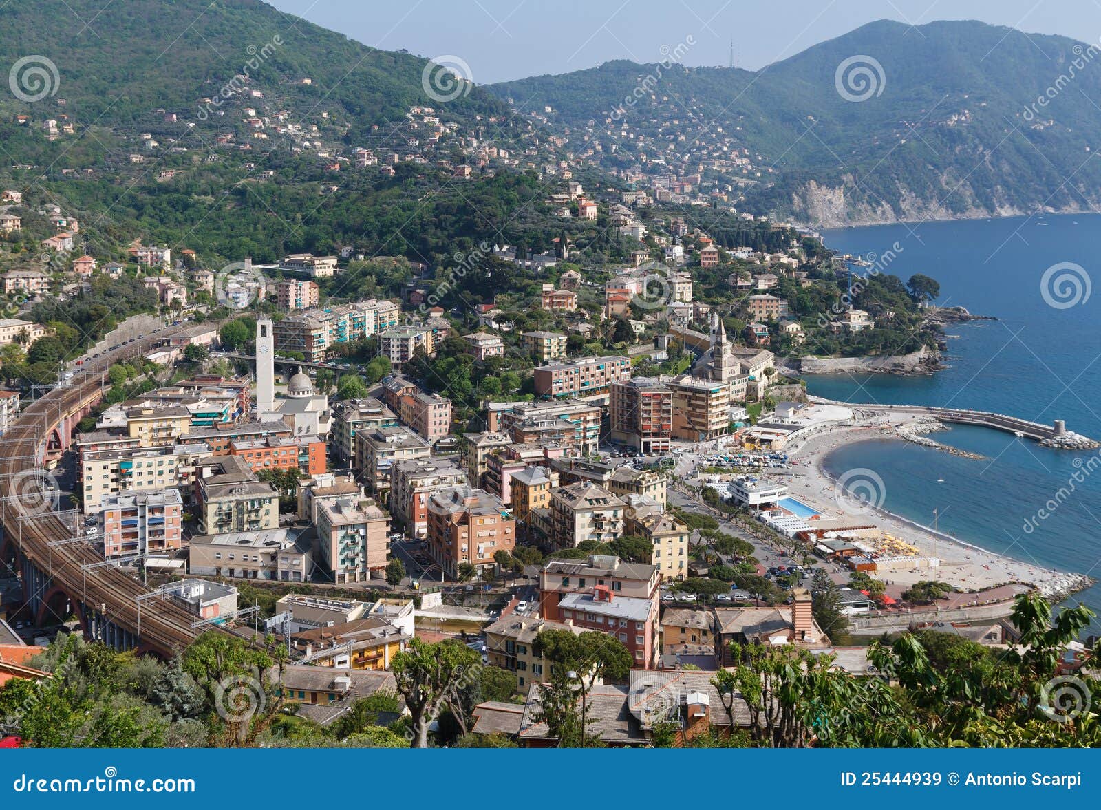 Recco, Italy stock image. Image of mediterranean, riviera - 25444939