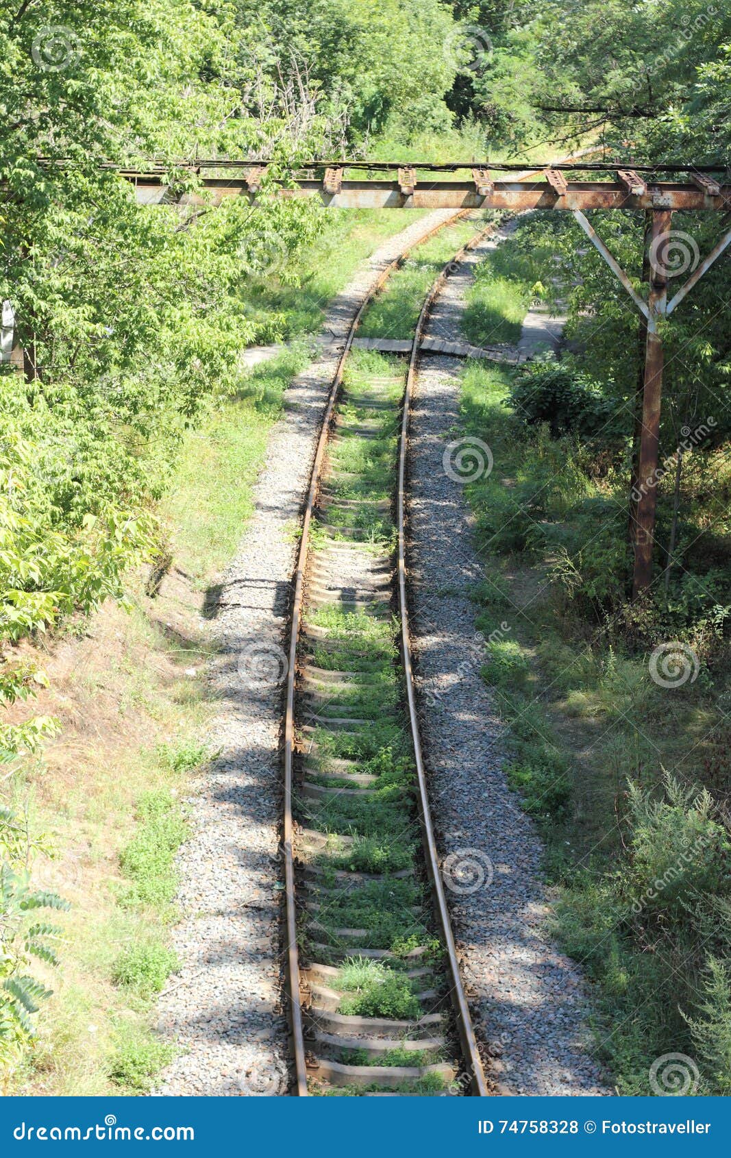 Receding into the Distance Rails Stock Photo - Image of infinity ...