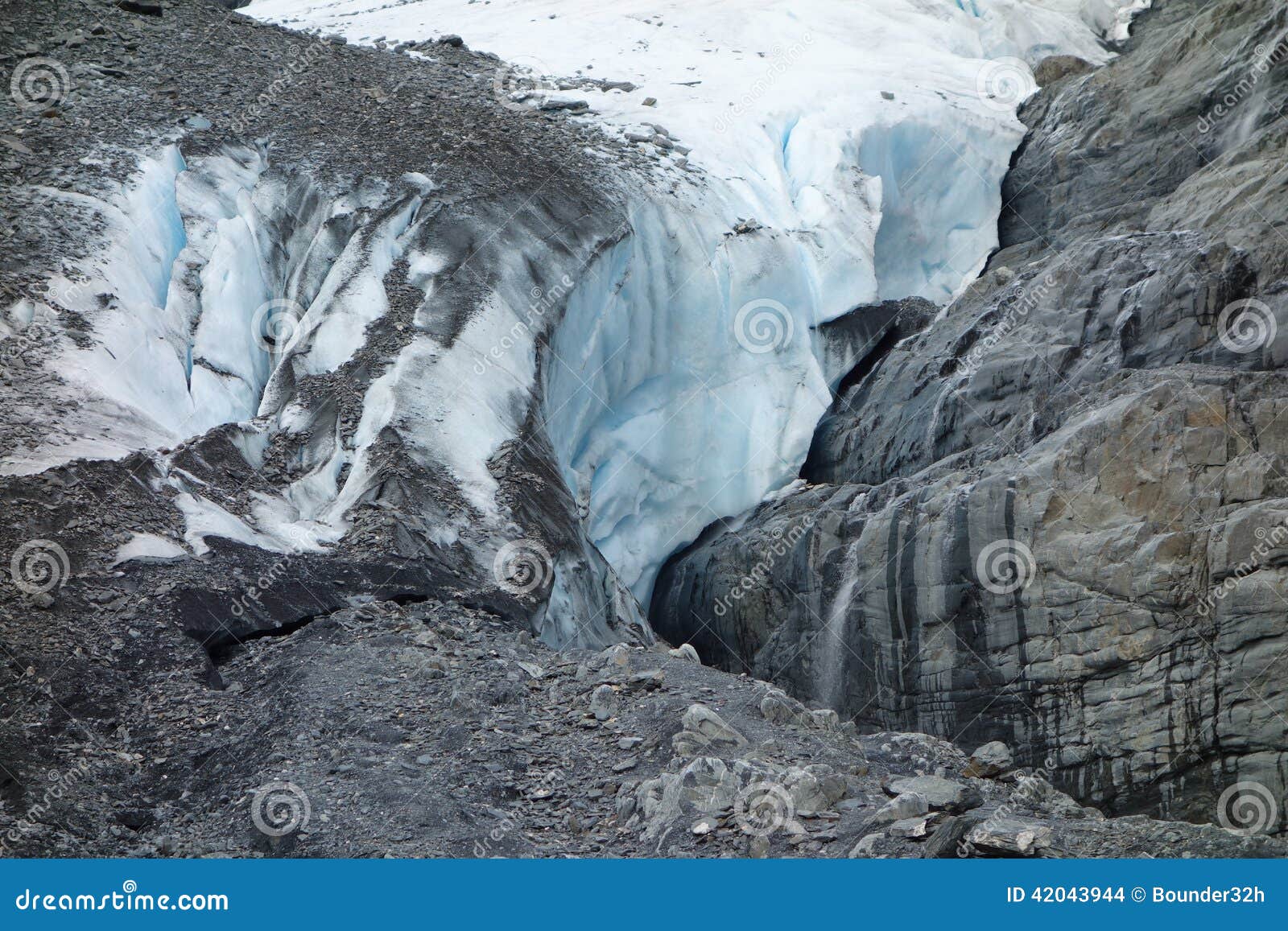 A receding glacier. stock photo. Image of receding, compressed - 42043944