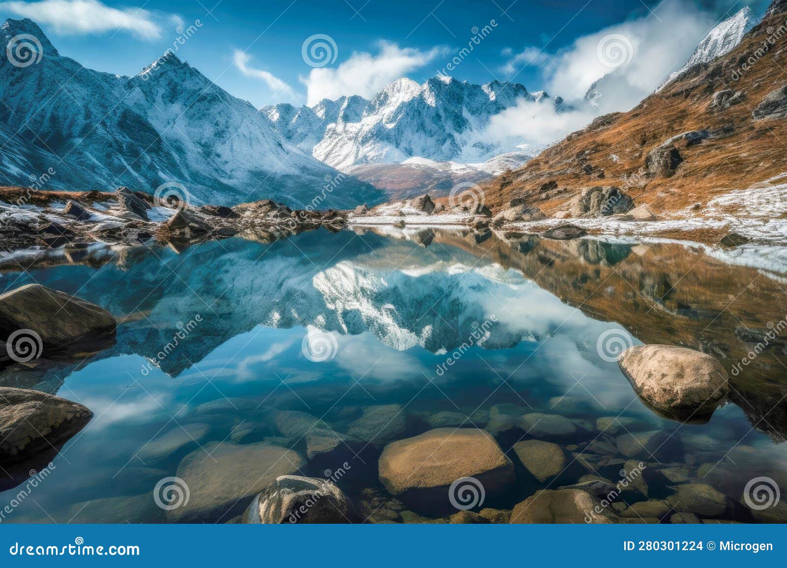 Receding Mountain Lake Shows the Delicate Balance between Shrinking ...