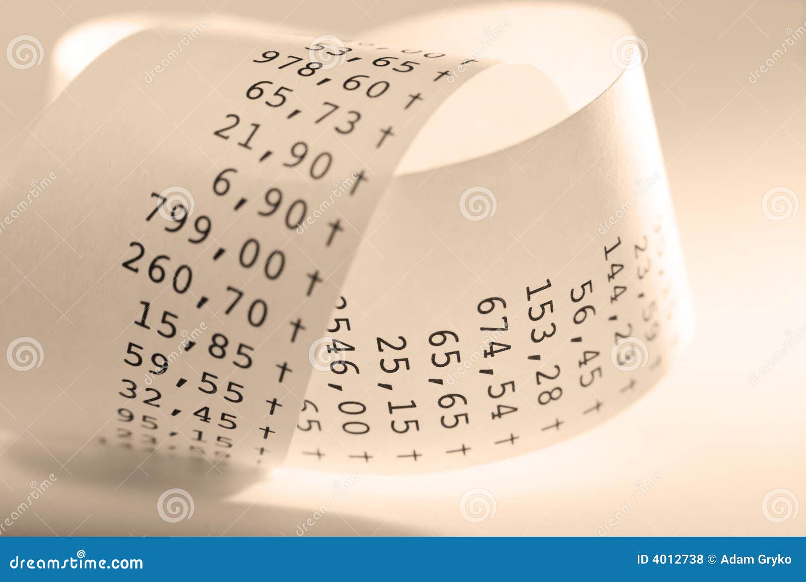 Receipt stock photo. Image of cash, financial, macro, fold - 4012738