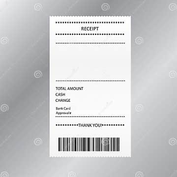 Receipt Bill Paper Invoice,design Template Stock Vector - Illustration ...