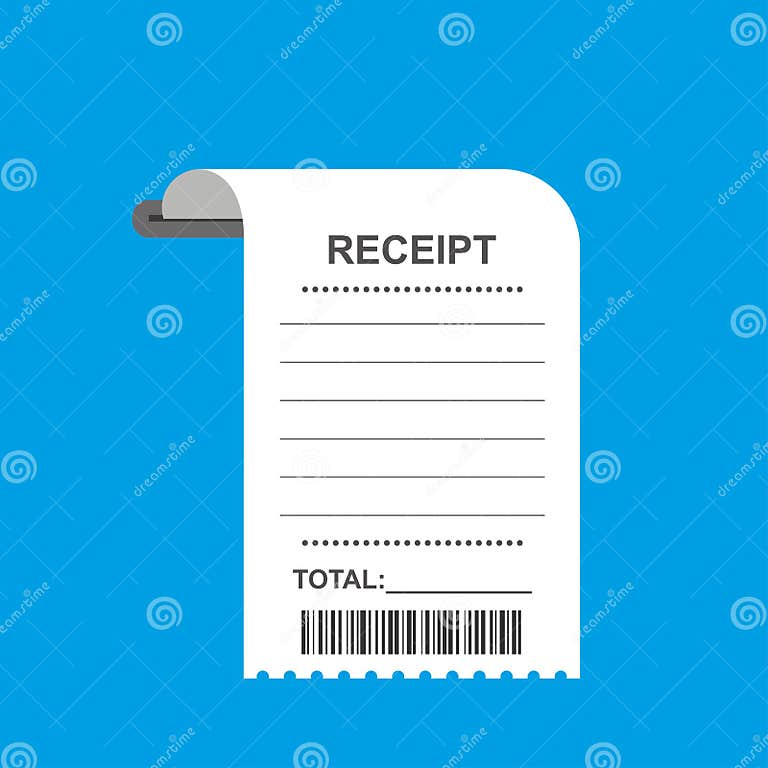 Receipt Bill Paper Invoice,design Template Stock Vector - Illustration ...