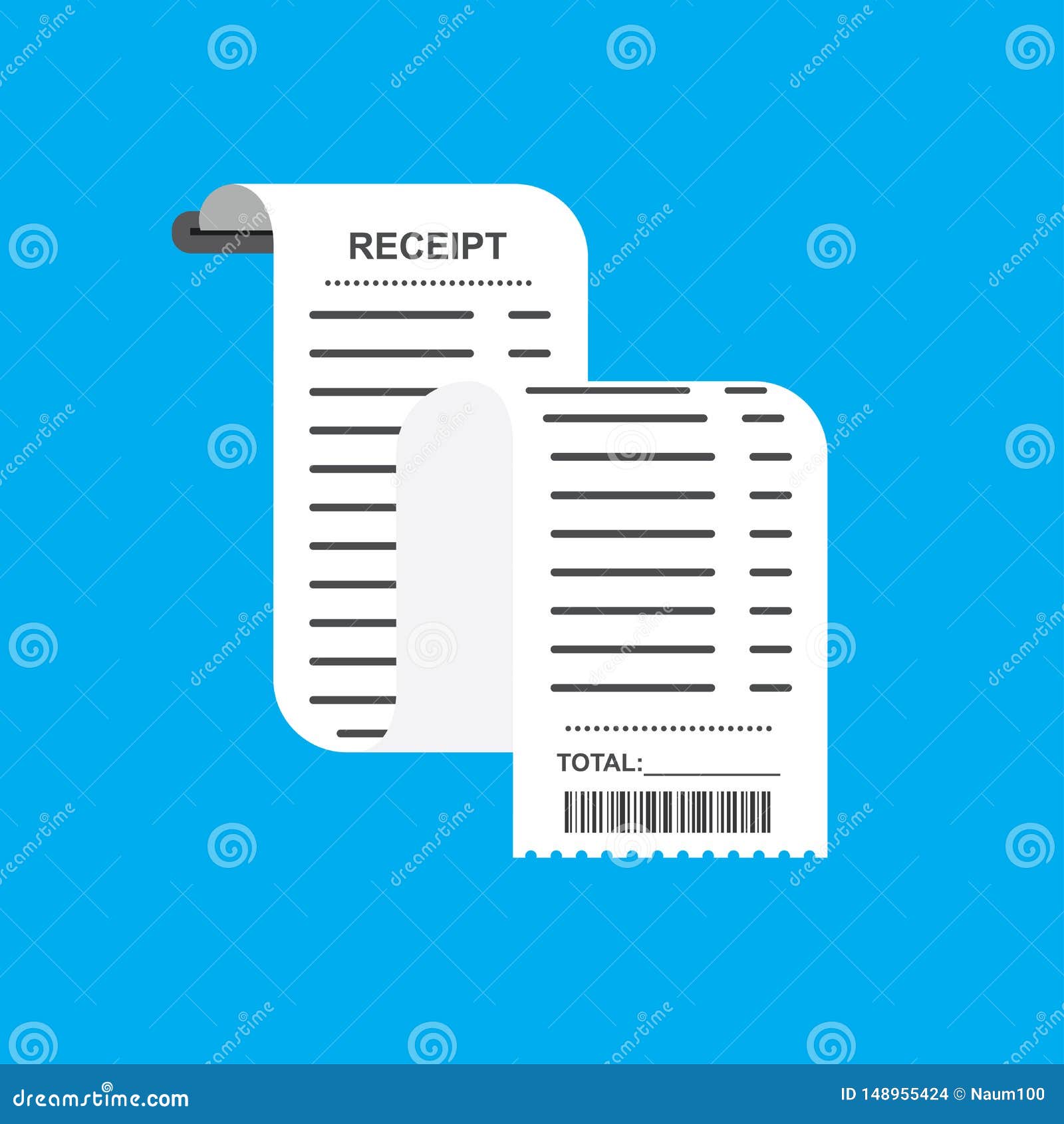 Receipt Bill Paper Invoice,design Template Stock Vector - Illustration ...