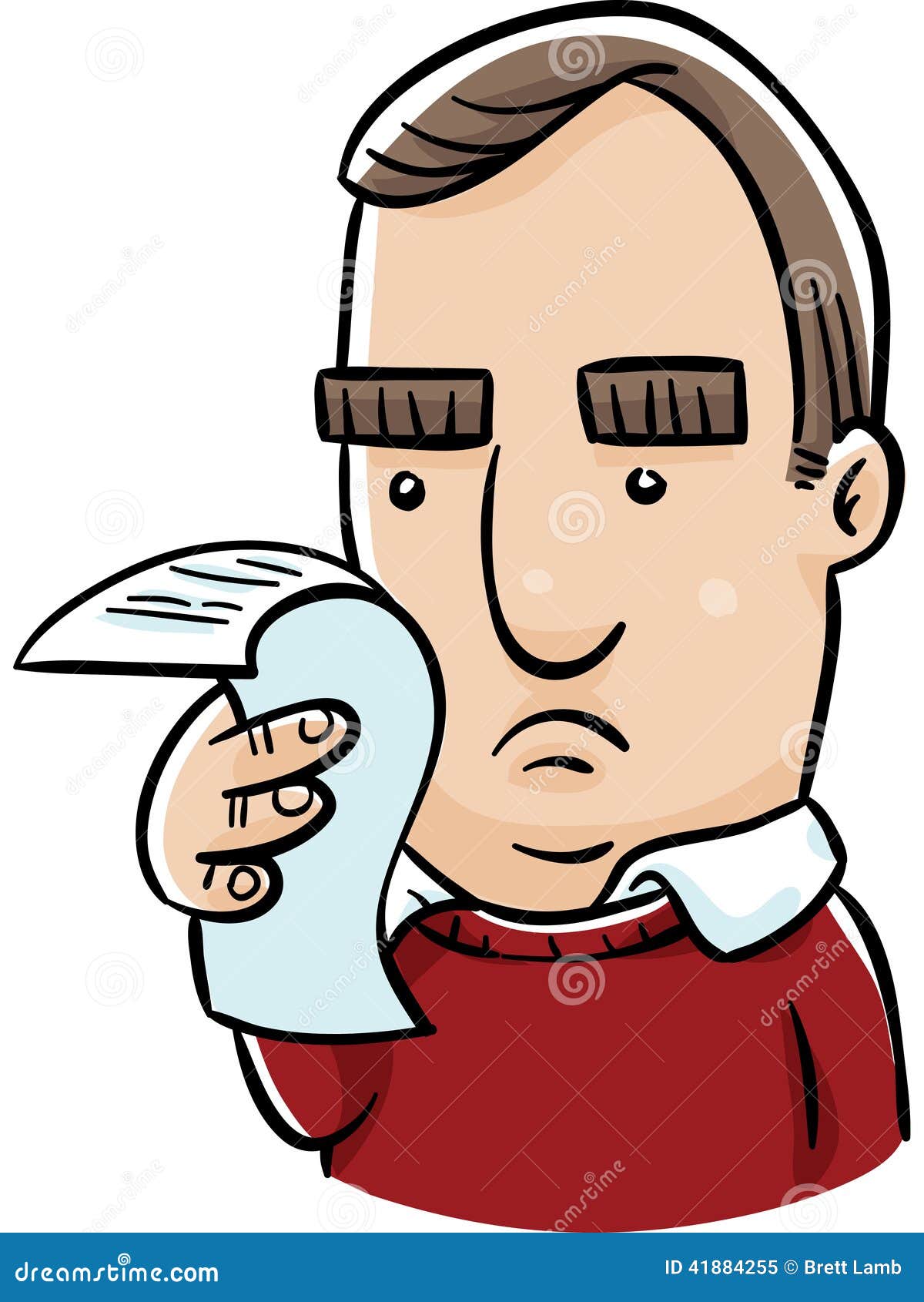 Receipt Concern stock illustration. Illustration of unhappy - 41884255