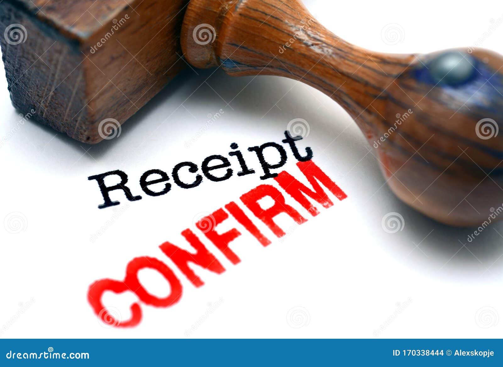 Receipt - confirm stock photo. Image of validate, text - 170338444