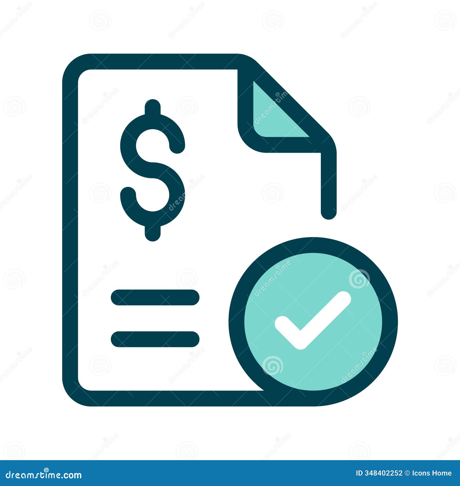 A Receipt with a Dollar Symbol, Symbolizing Payments or Invoices Stock ...