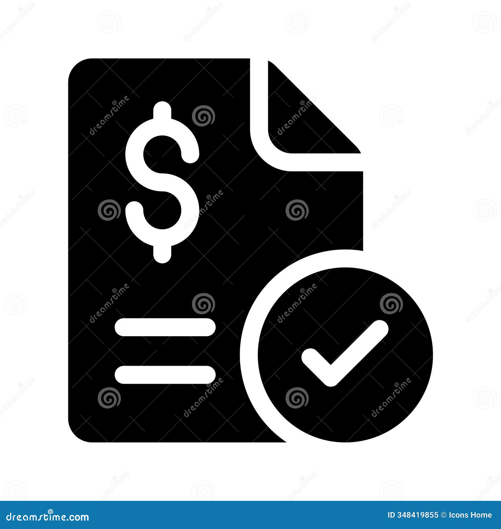 A Receipt with a Dollar Symbol, Symbolizing Payments or Invoices Stock ...