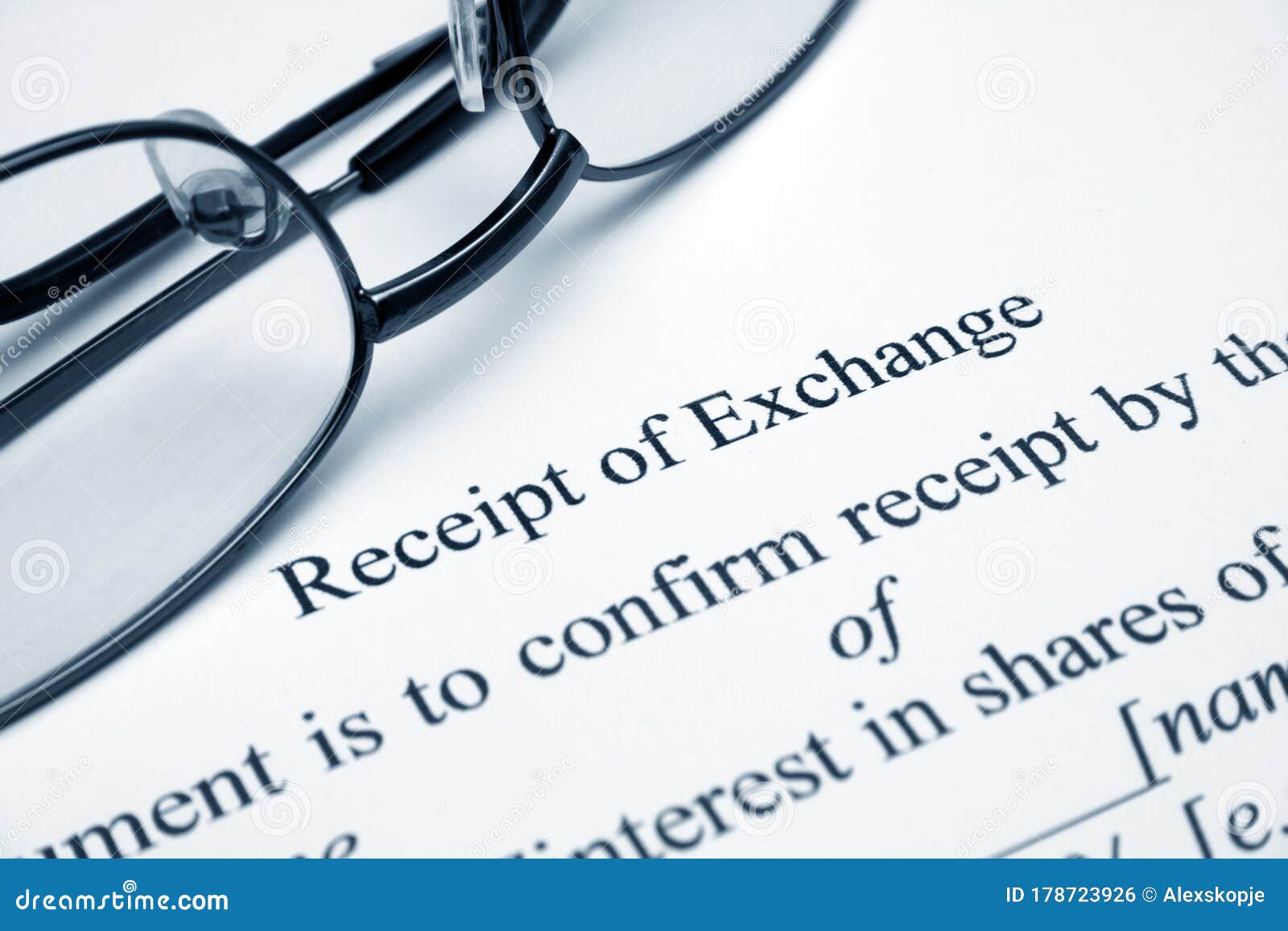 Receipt of exchange stock photo. Image of savings, making - 178723926