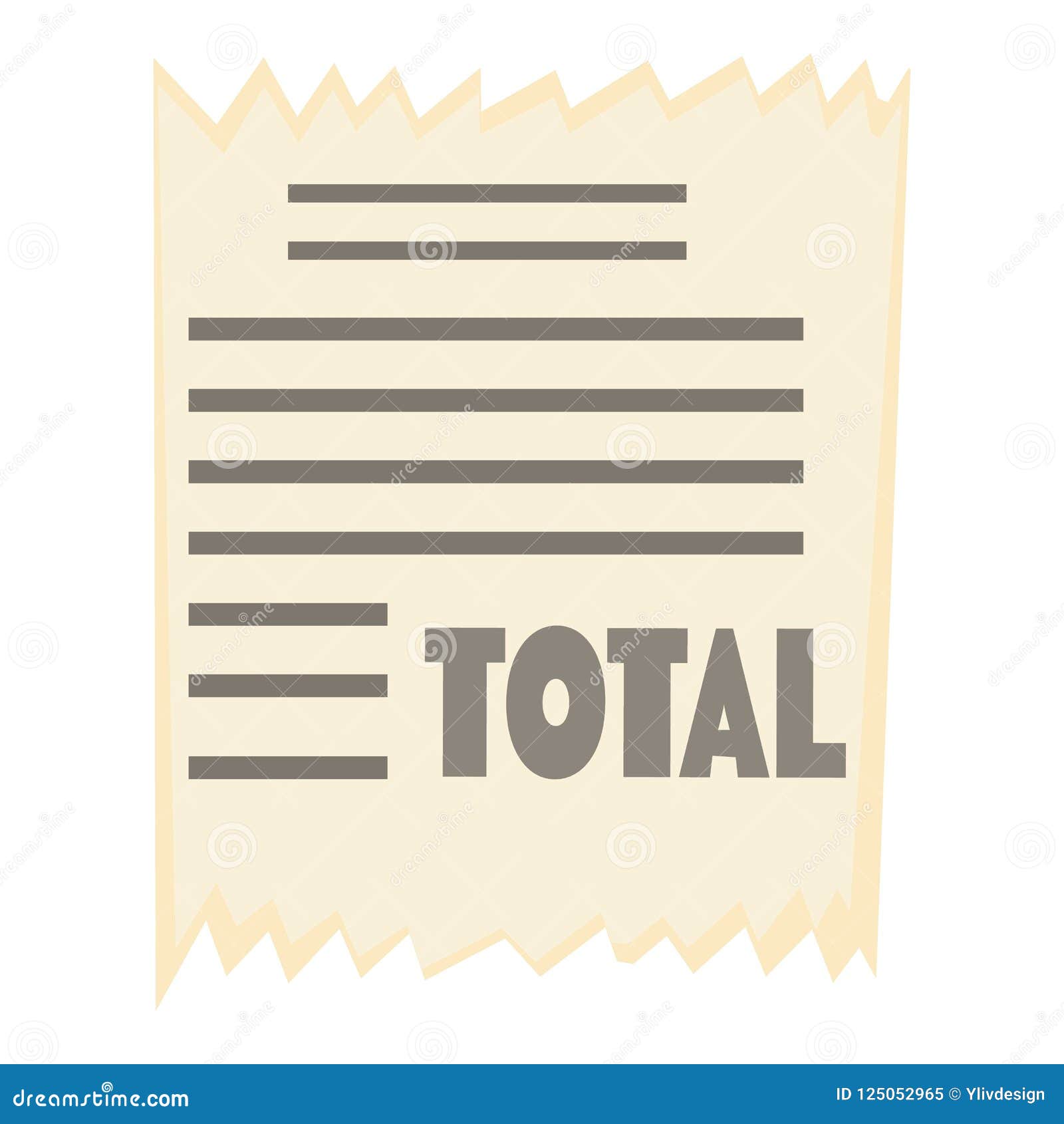 Receipt Icon, Cartoon Style Stock Illustration - Illustration of ...