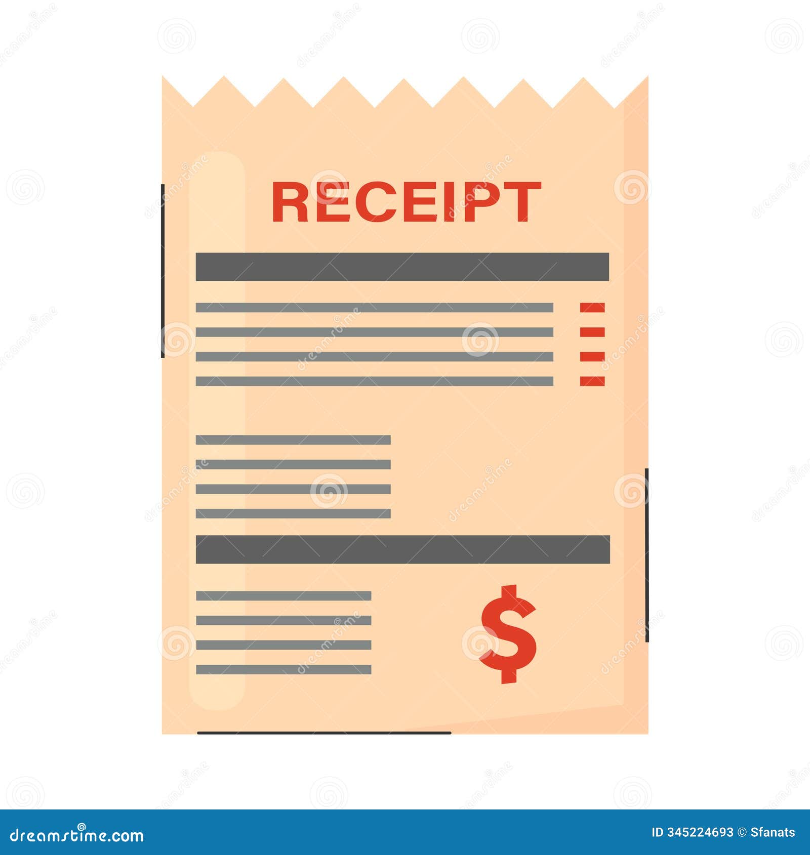Receipt Icon Clipart Logtotype Isolated Vector Illustration Stock Illustration - Illustration of ...