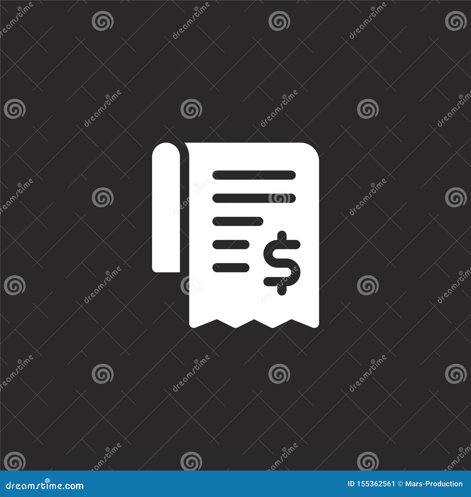Receipt Icon. Filled Receipt Icon for Website Design and Mobile, App ...
