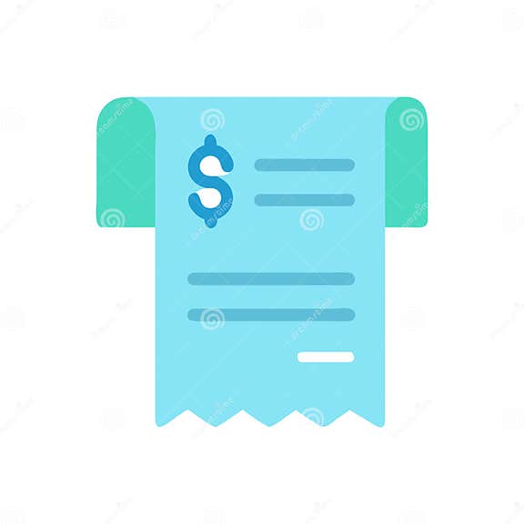 Receipt Icon for Transaction Records Stock Illustration - Illustration ...