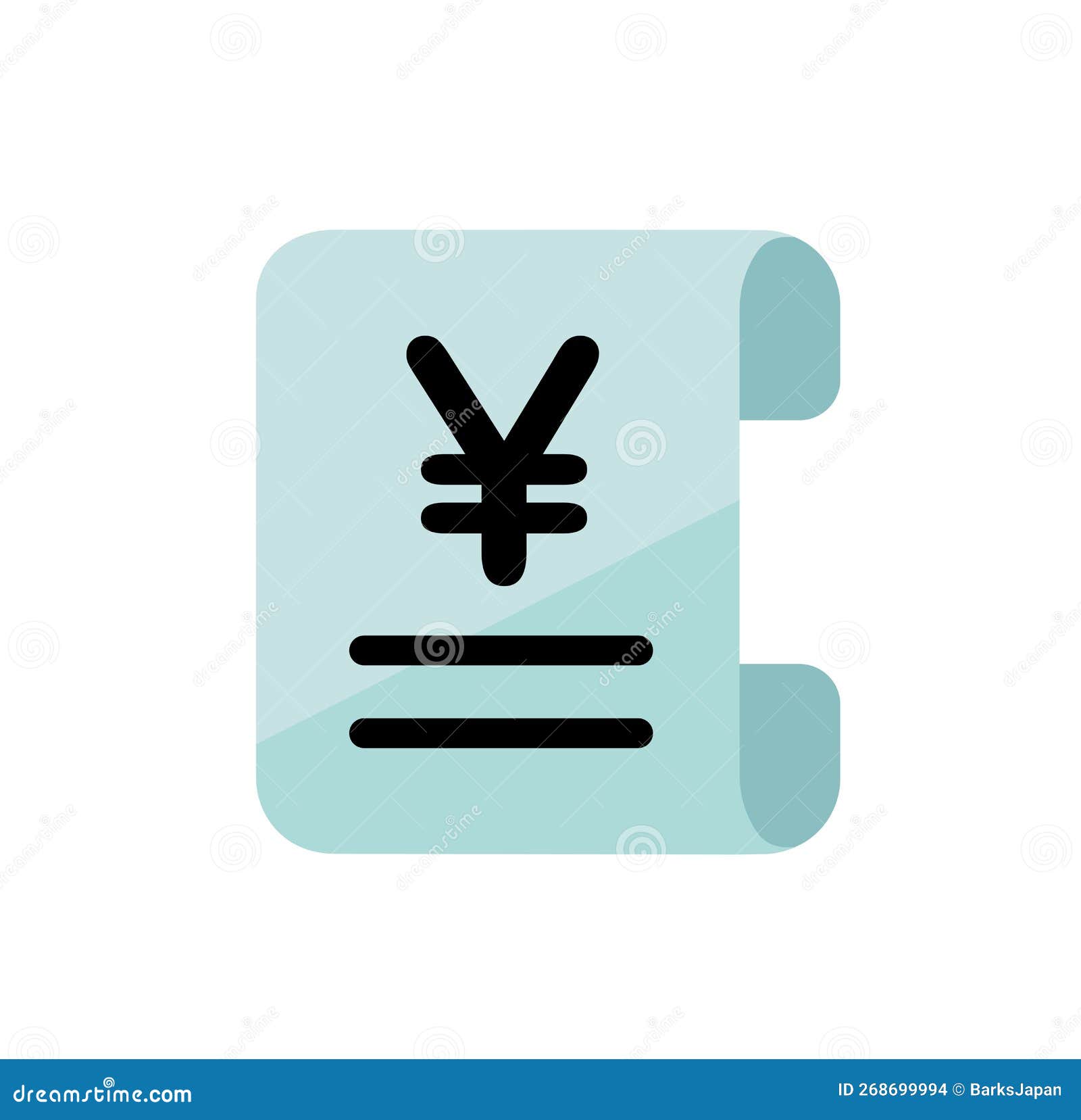 Receipt , Invoice Vector Icon( JPY , Japanese Yen Stock Vector ...