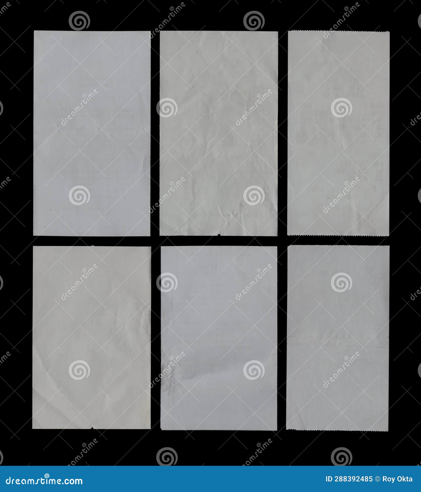 Receipt or Note Paper Pasted Stock Image - Image of order, message ...
