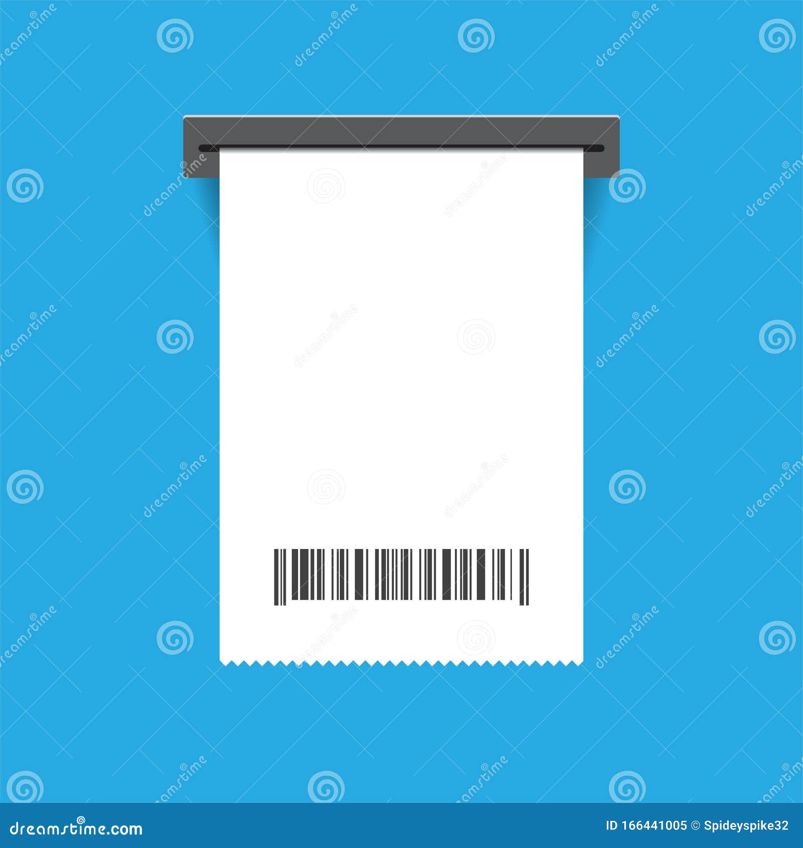 Receipt Paper is Coming Out from Atm Machine Stock Vector ...
