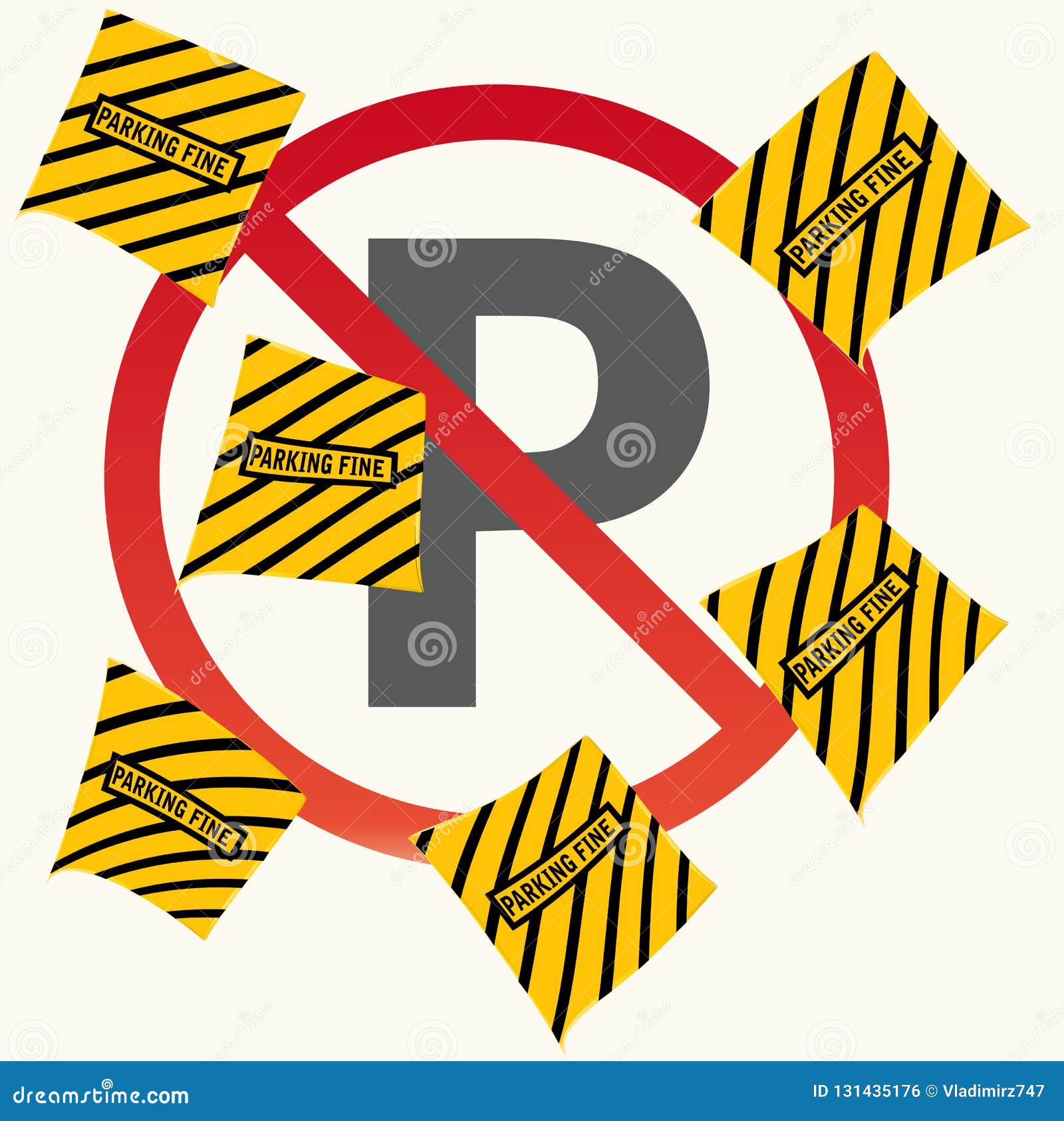 The Receipt of Parking Fines Stock Vector - Illustration of notice ...