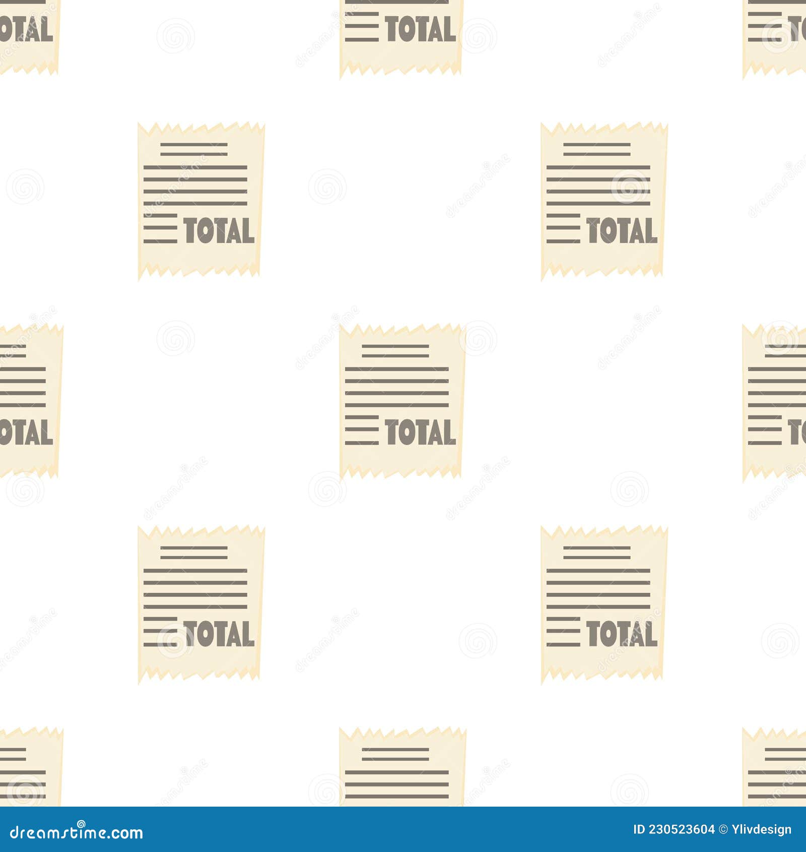 Receipt Pattern Seamless Vector Stock Vector - Illustration of sale ...